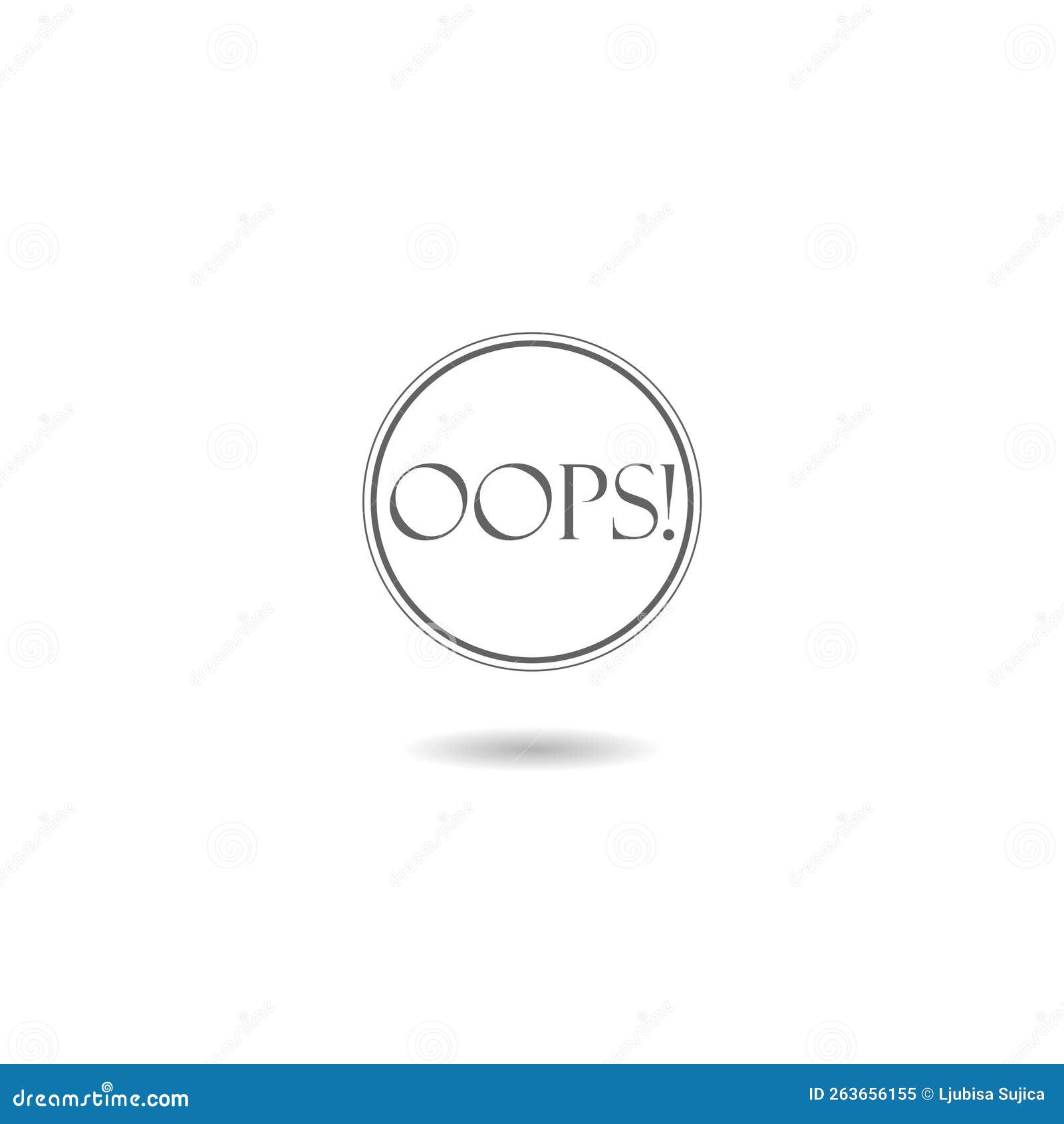 OOPS! Warning Sign with Shadow Stock Vector - Illustration of network ...