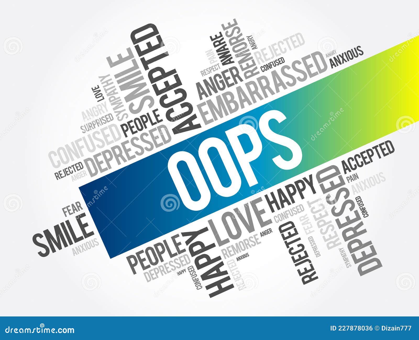 OOPS Word Cloud Collage, Social Concept Background Stock Illustration ...