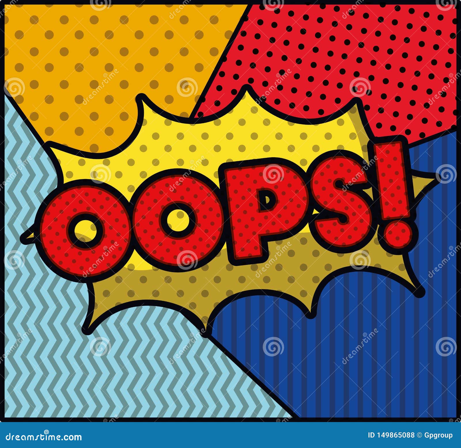 Oops Word Pop Art Style Expression Vector Stock Vector - Illustration ...