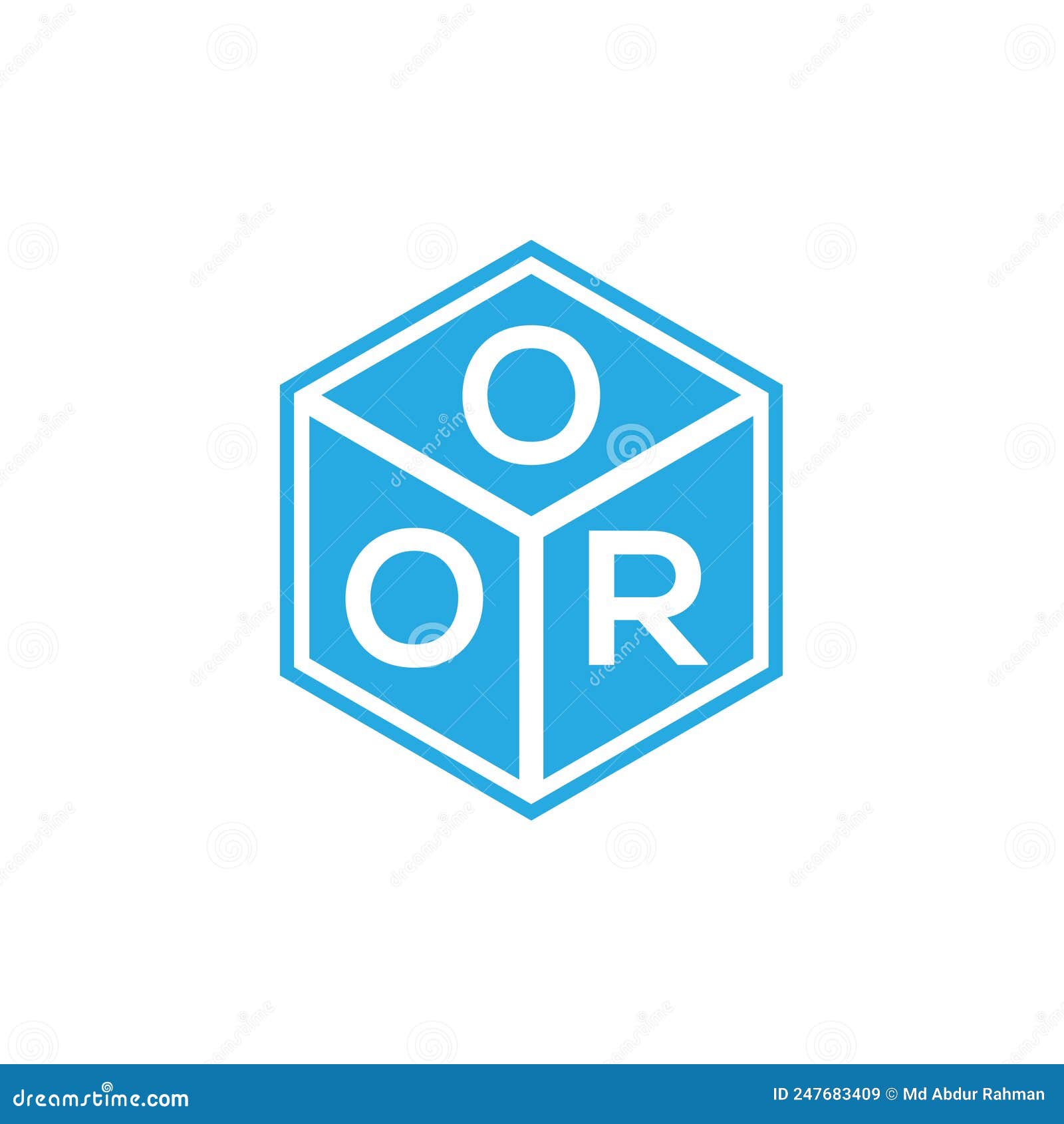 OOR Letter Logo Design on Black Background. OOR Creative Initials ...
