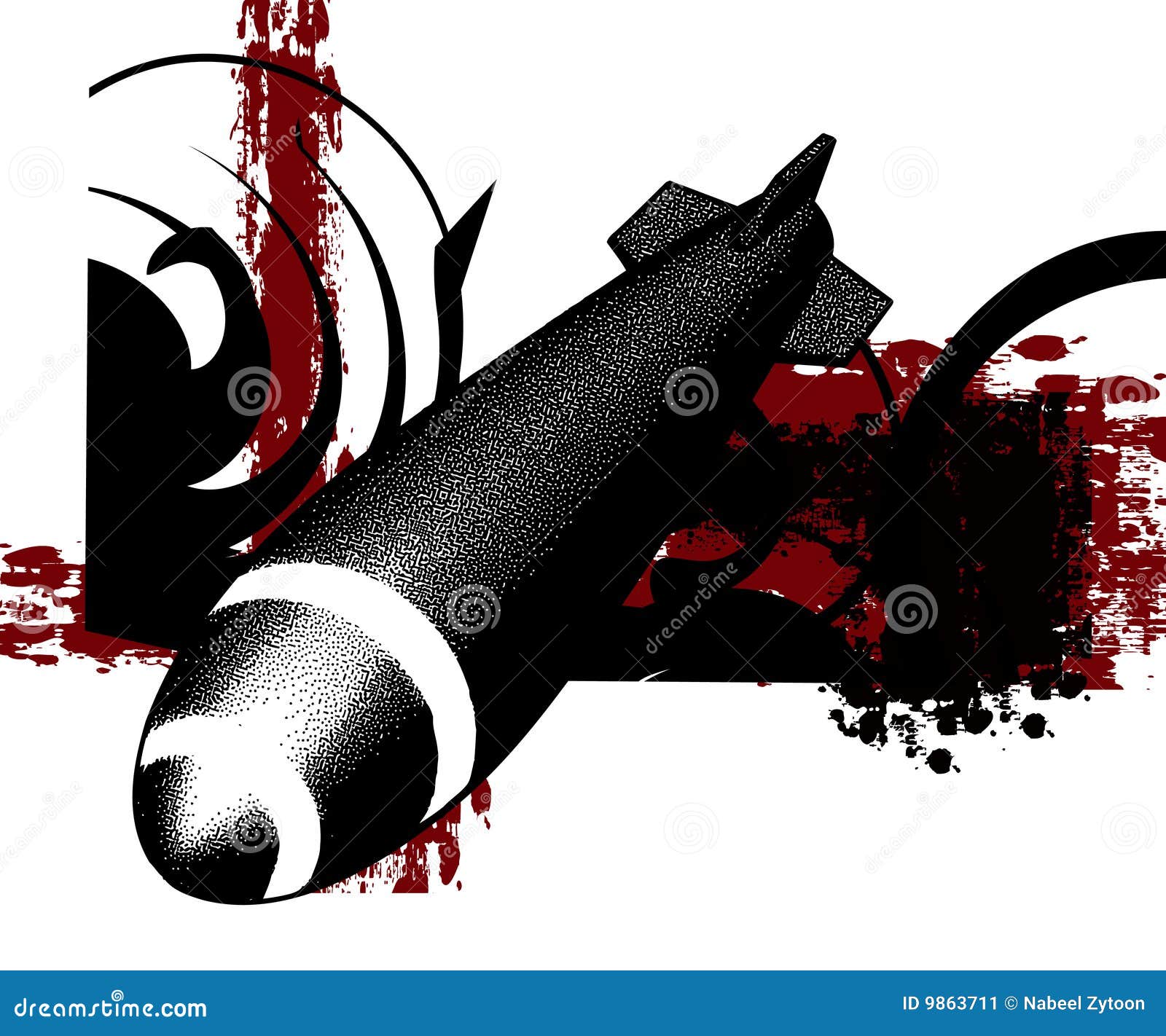 Oorlog Raket vector illustratie. Illustration of lancering - 9863711