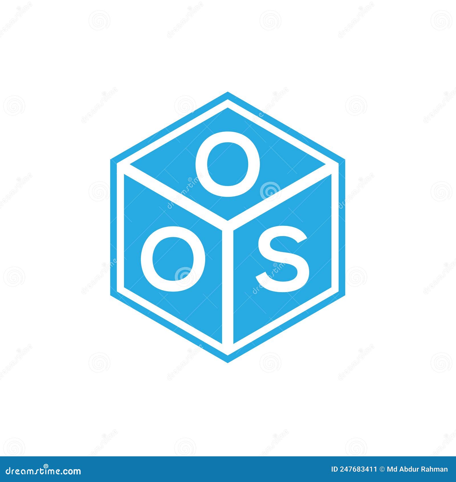 OOS Letter Logo Design on Black Background. OOS Creative Initials ...