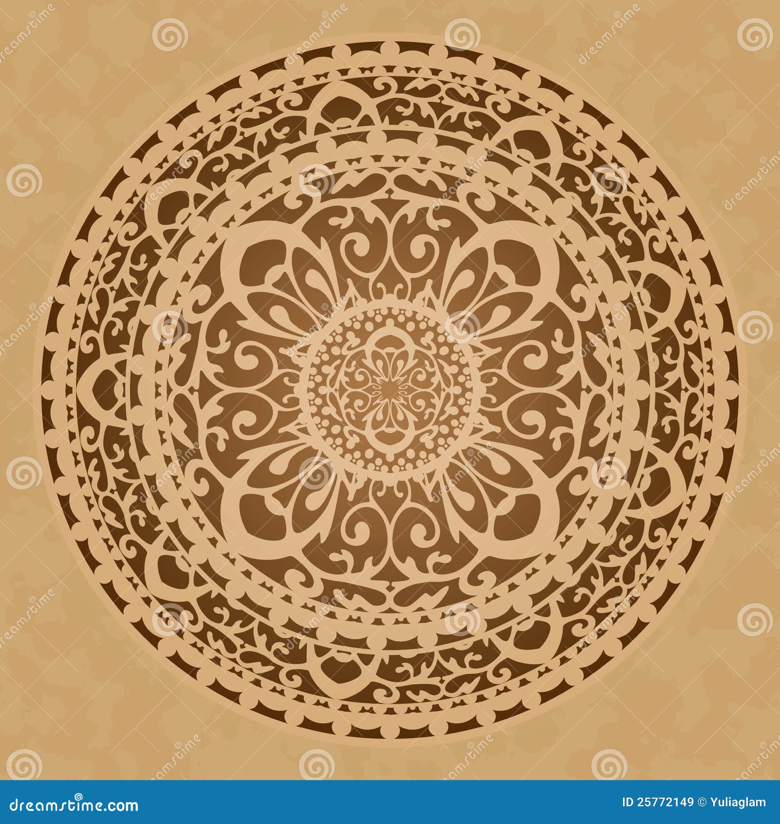 Oosterse decoratie vector illustratie. Illustration of vloer - 25772149