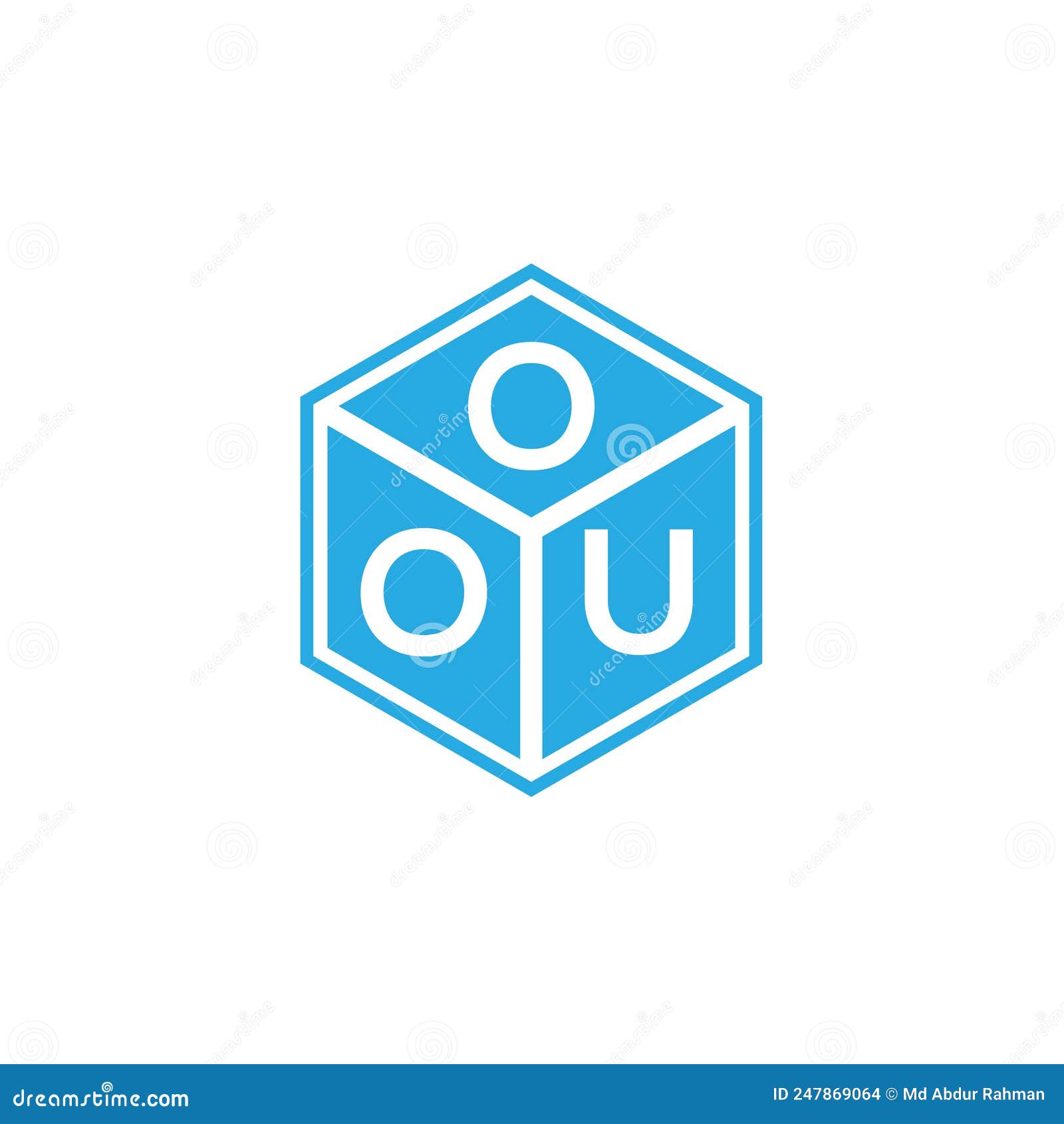 OOU Letter Logo Design on Black Background. OOU Creative Initials ...