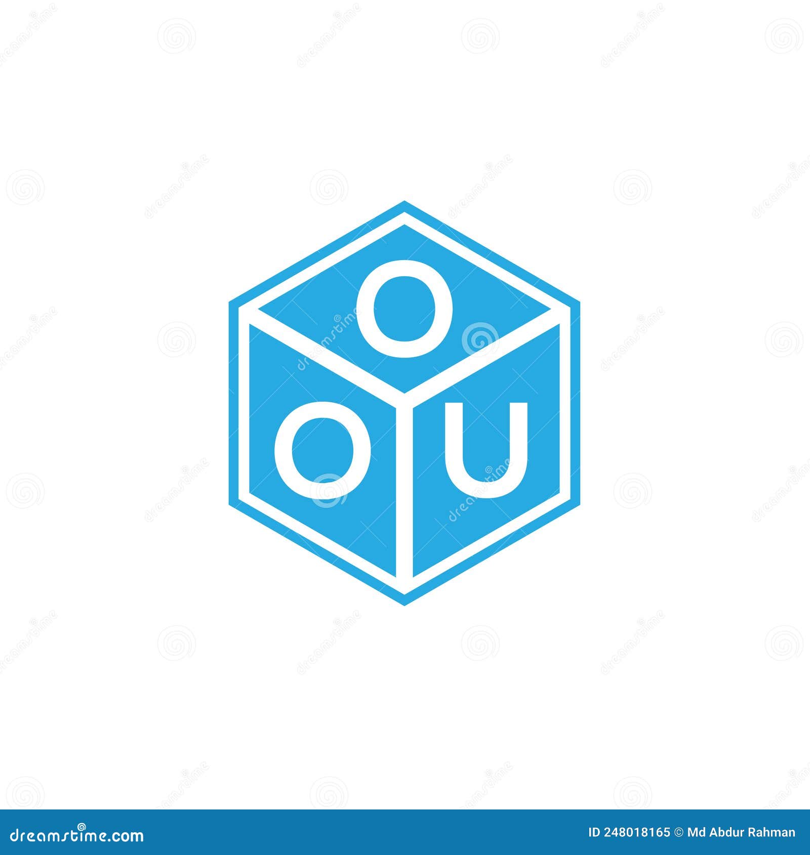 OOU Letter Logo Design on Black Background. OOU Creative Initials ...