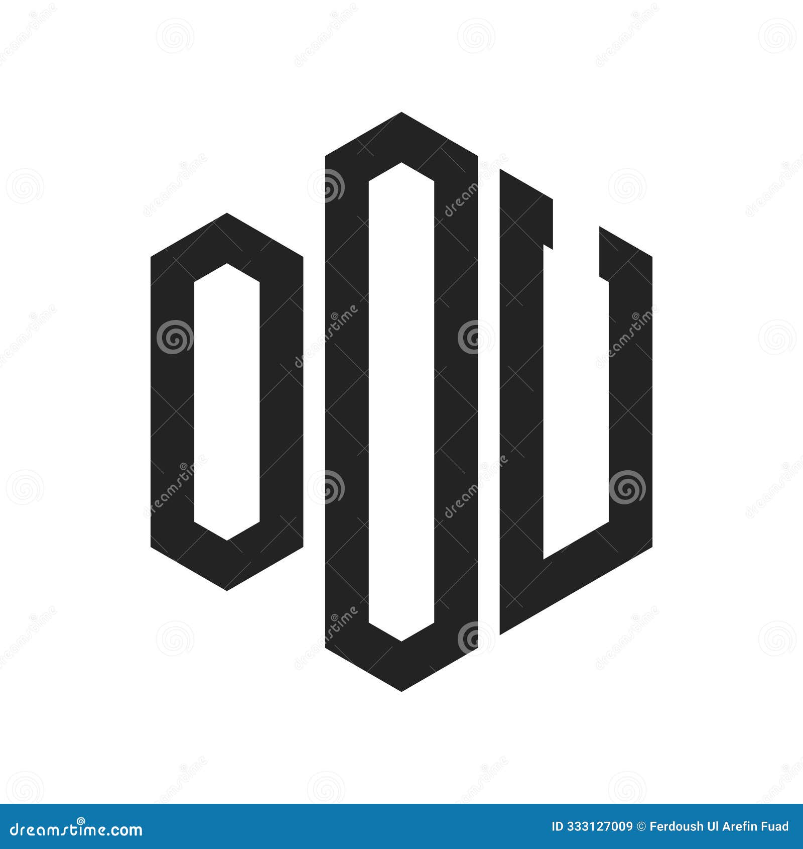 OOU Logo Design. Initial Letter OOU Monogram Logo Using Hexagon Shape ...