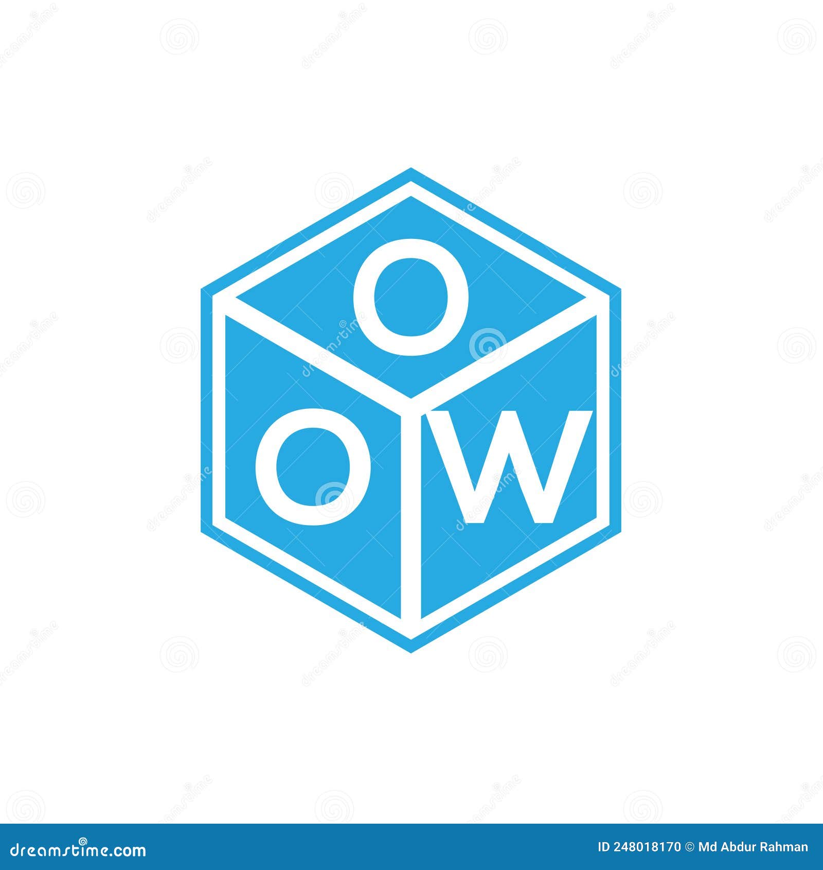 OOW Letter Logo Design on Black Background. OOW Creative Initials ...