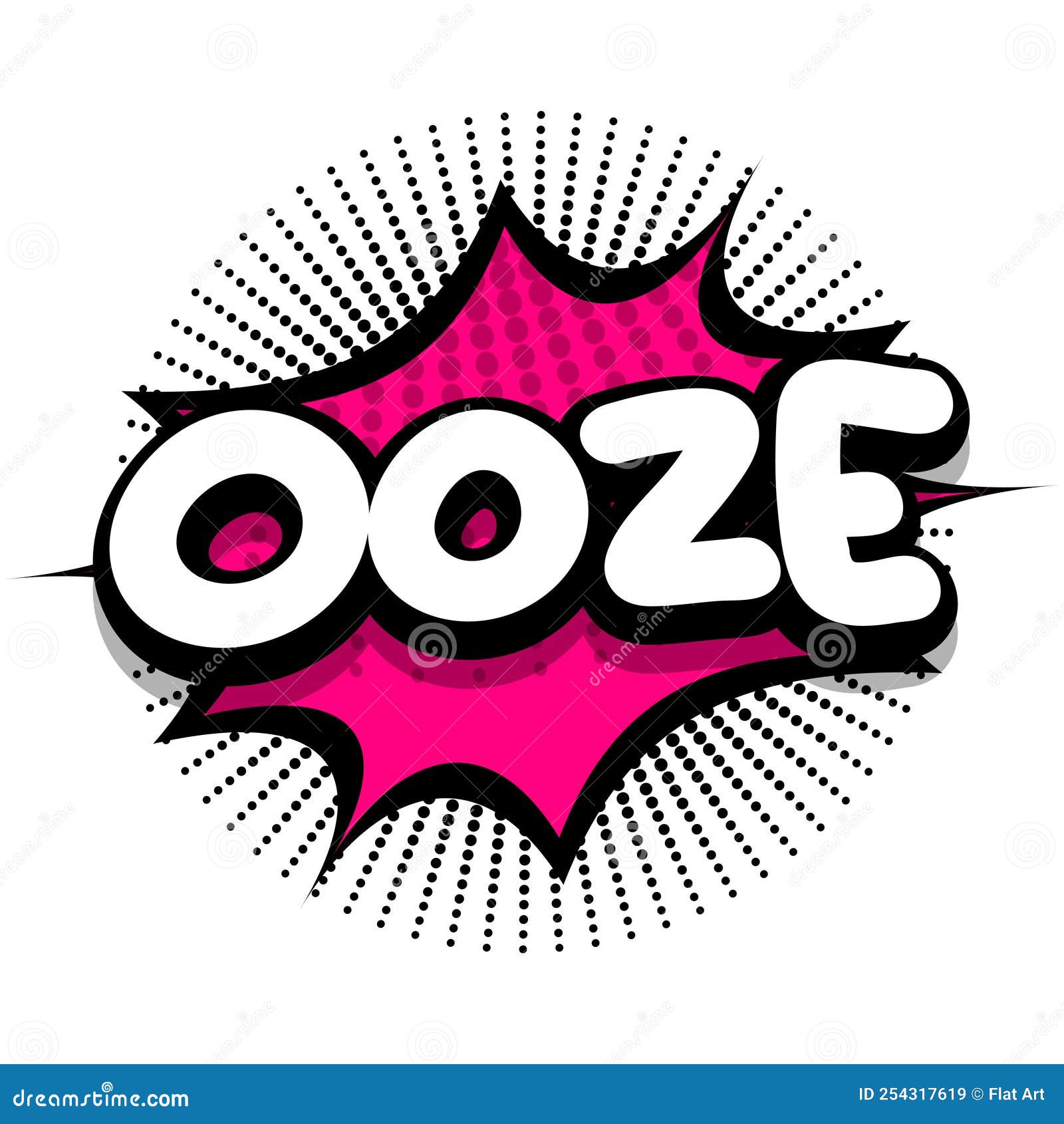 Ooze Comic Book Explosion Bubble Vector Illustration Stock Vector ...