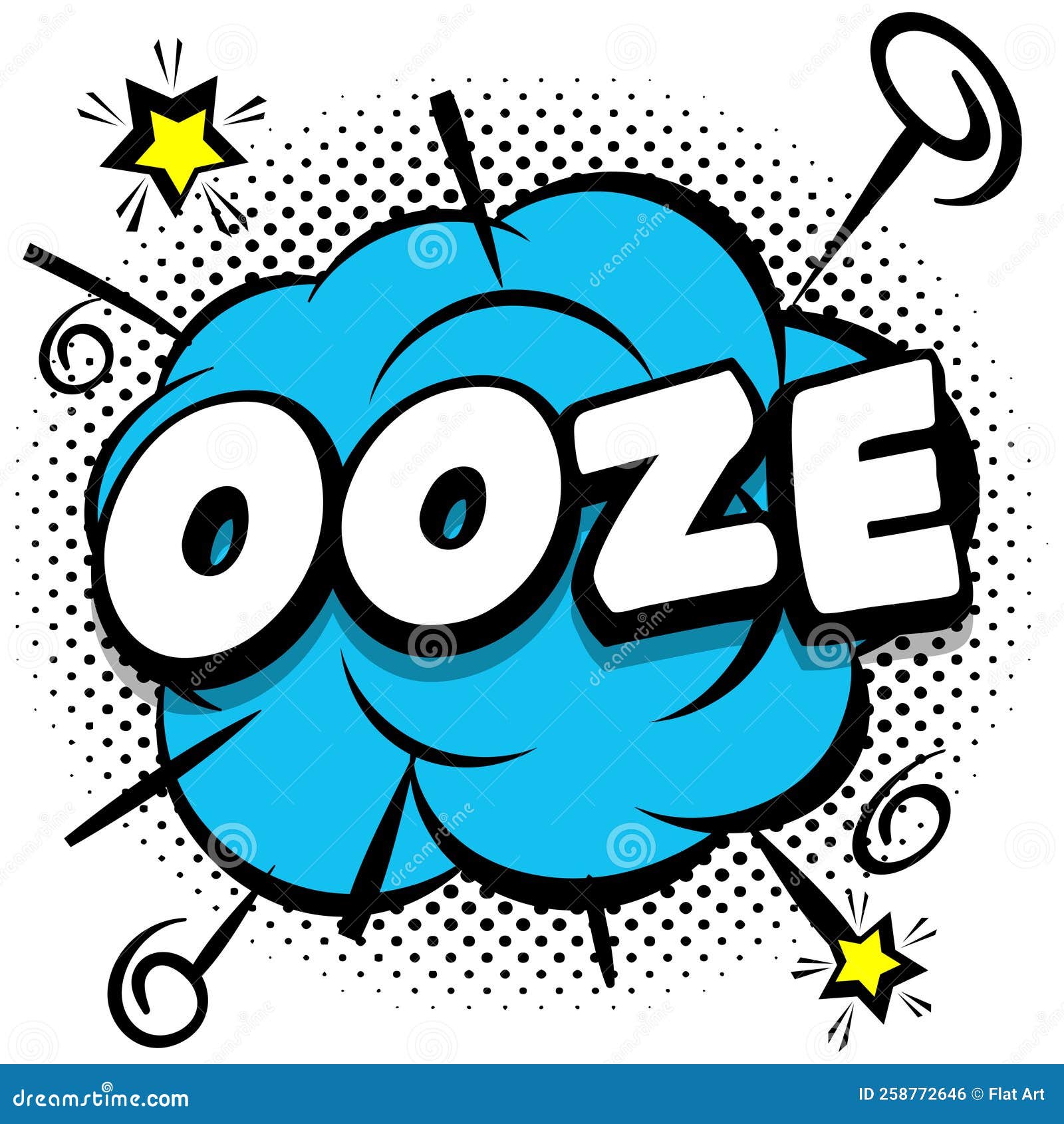 Ooze Comic Bright Template with Speech Bubbles on Colorful Frames Stock ...