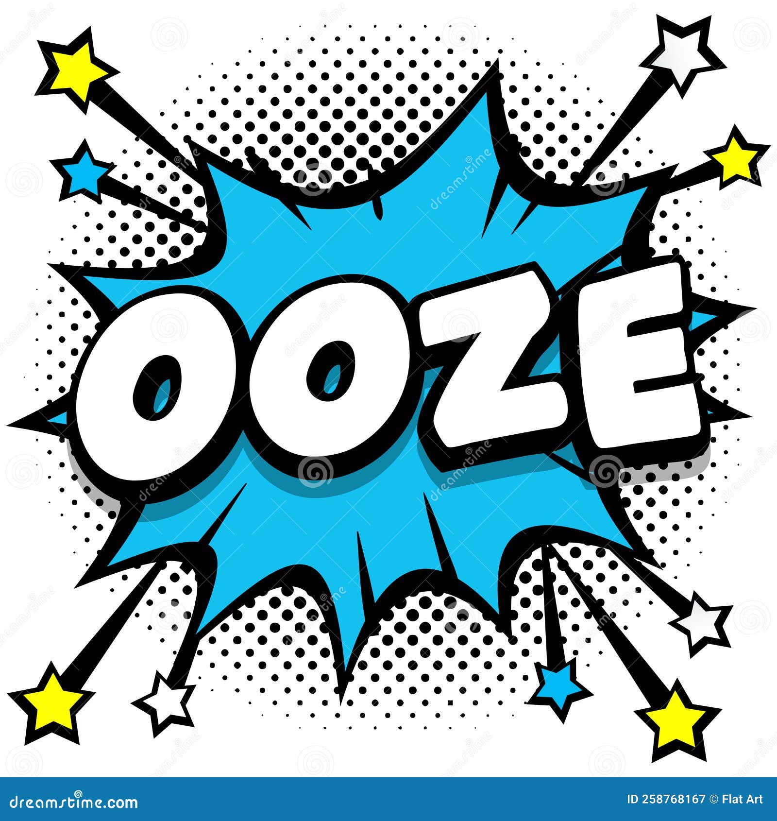Ooze Pop Art Comic Speech Bubbles Book Sound Effects Stock Vector ...