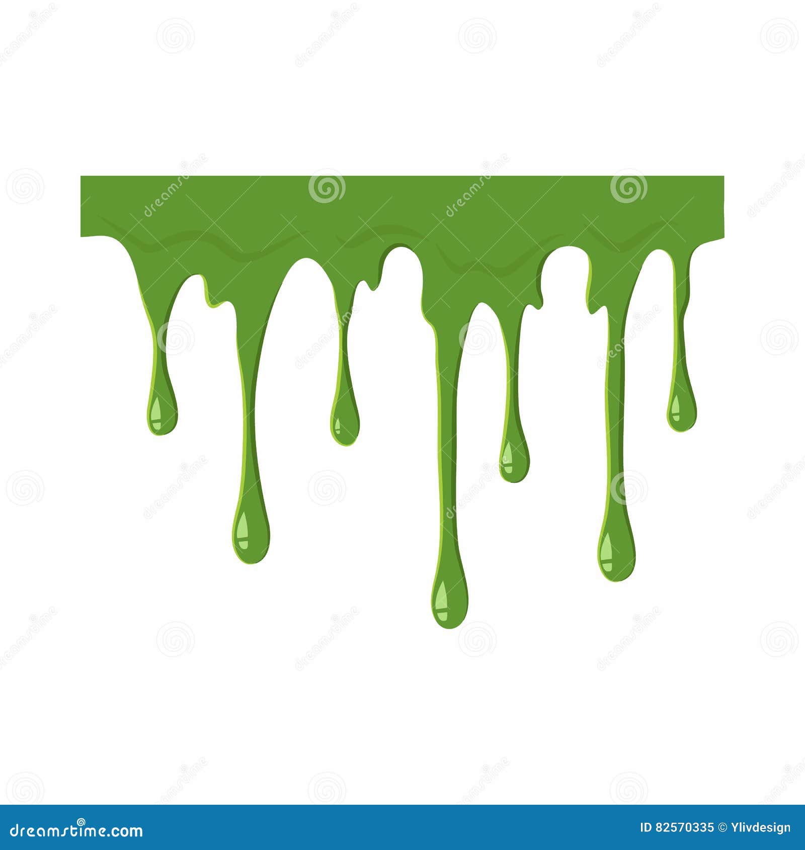 Oozing Slime Isolated On White Background Vector Illustration ...