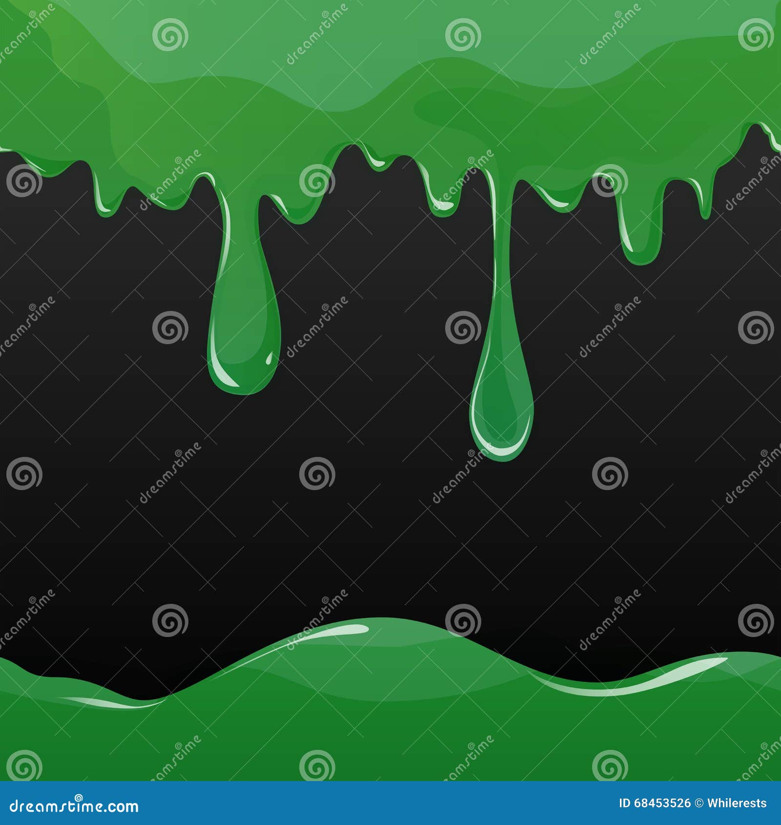 Oozing Slime Isolated On White Background Cartoon Vector ...