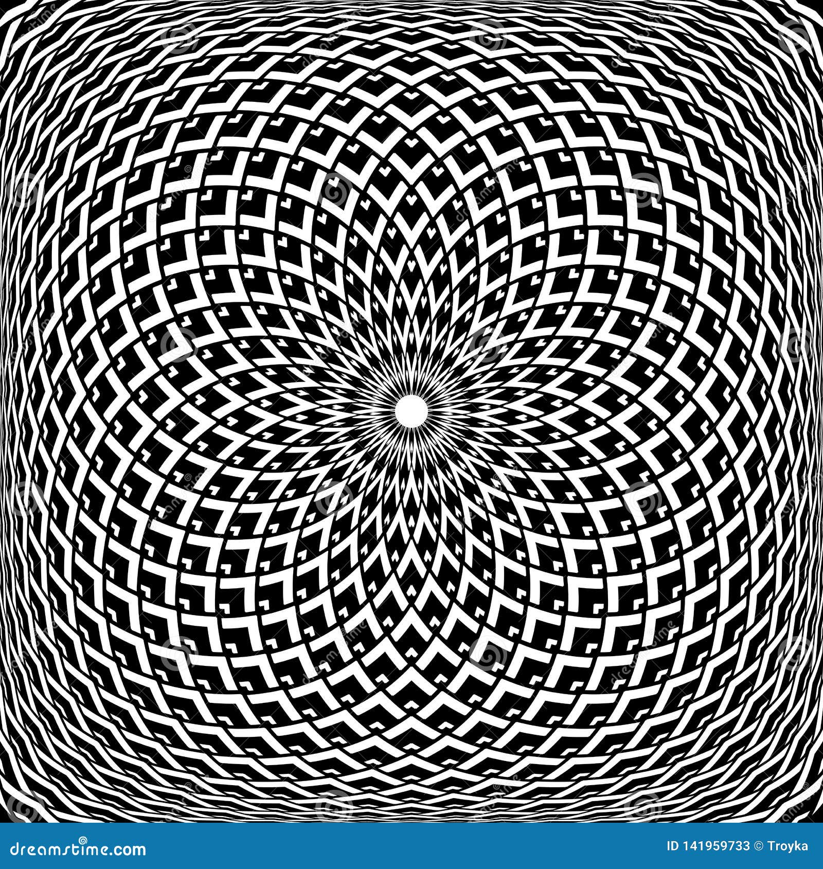 Op Art Abstract Design. Geometric Convex Rotation Pattern Stock Vector ...