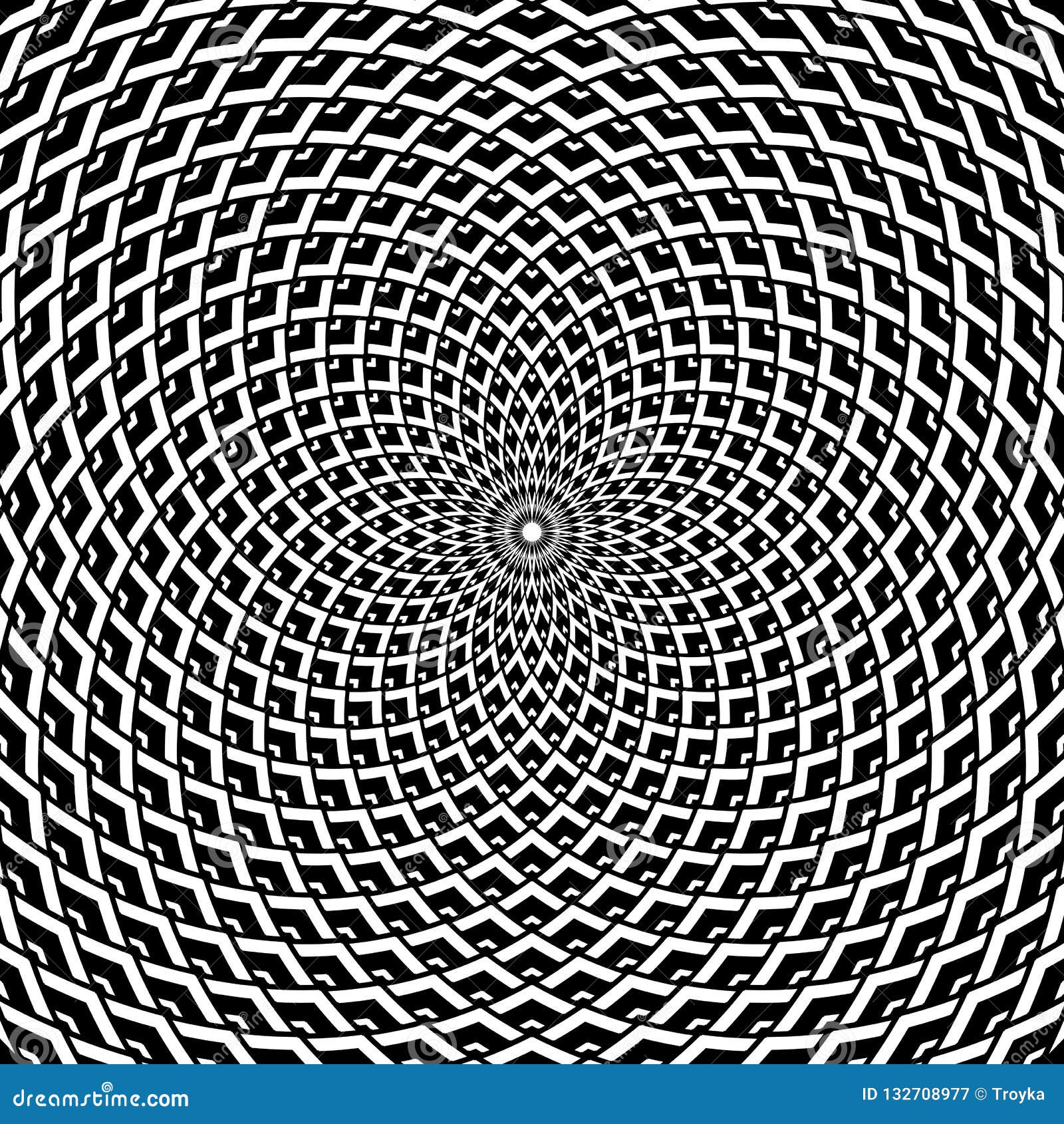 Op Art Abstract Design. Geometric Rotation Pattern Stock Vector ...