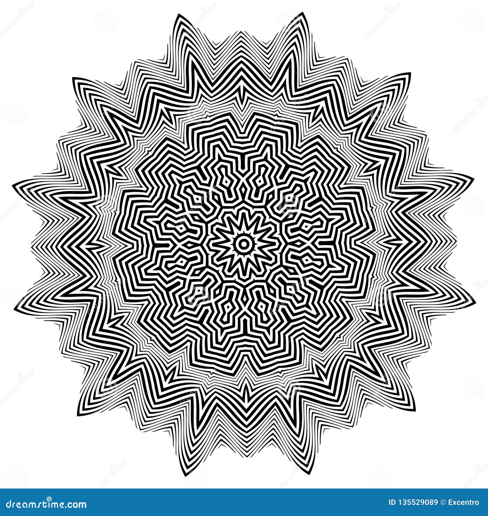 Optical Art stock vector. Illustration of instrument - 135529089