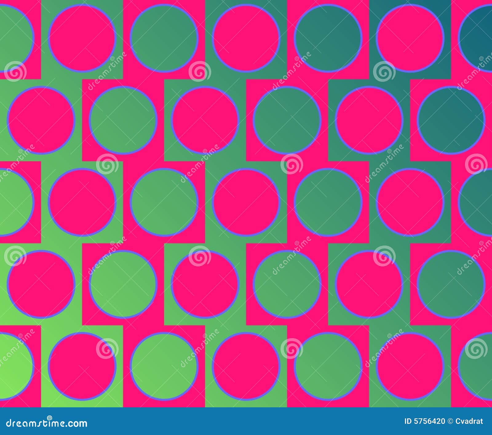 Op Art Big Circles Alternate Pattern Magenta Stock Illustration ...