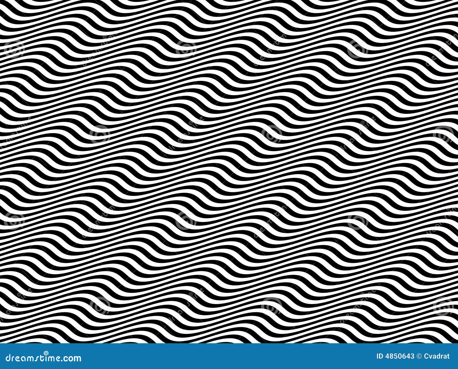 Op Art Black And White Horizontal Sine Waves Stock Illustration - Image ...