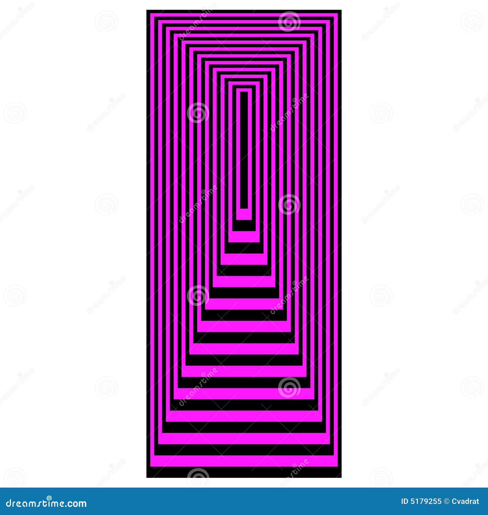 Op Art Concentric Rectangles Magenta Over Black Stock Illustration ...