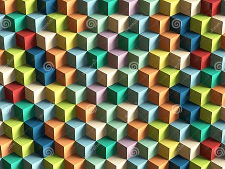 Op Art Cubes Pattern stock illustration. Illustration of decorative ...
