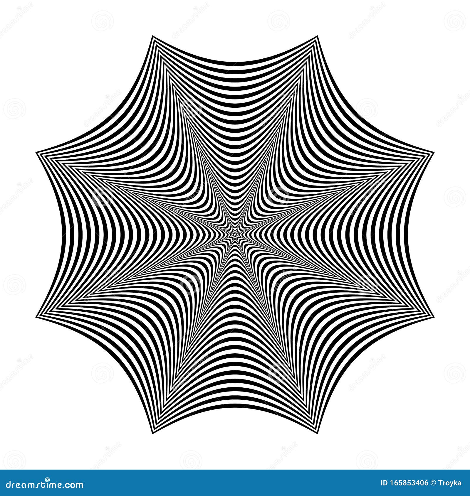 Op Art Design Element. Lines Pattern Stock Vector - Illustration of ...