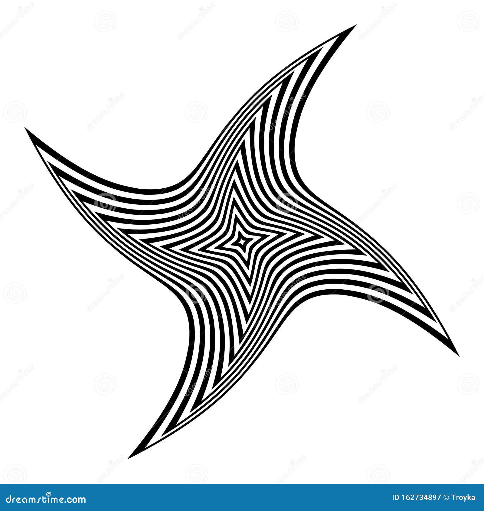 Op Art Design Element. Lines Pattern Stock Vector - Illustration of ...