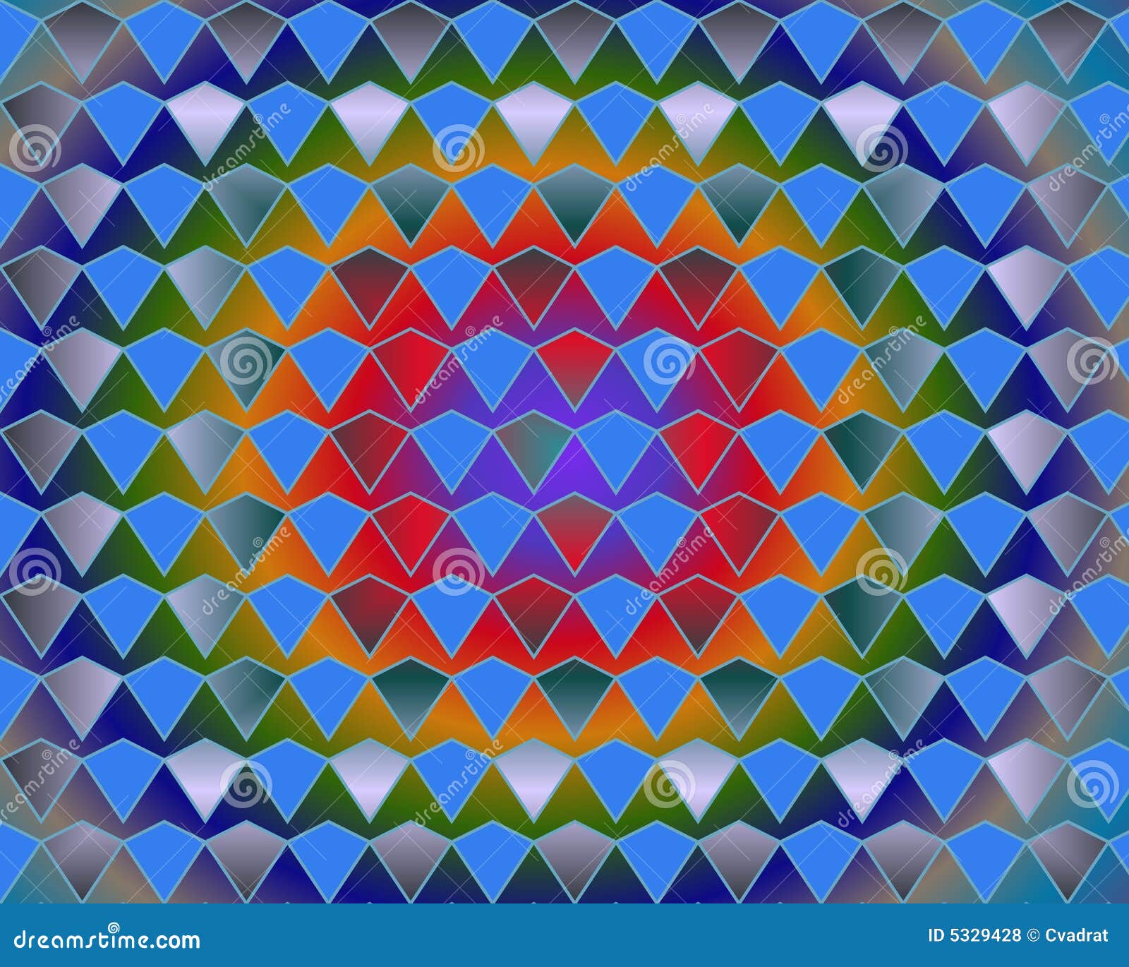 Op Art Diamonds Blue Gray Over Gradient Stock Illustration ...