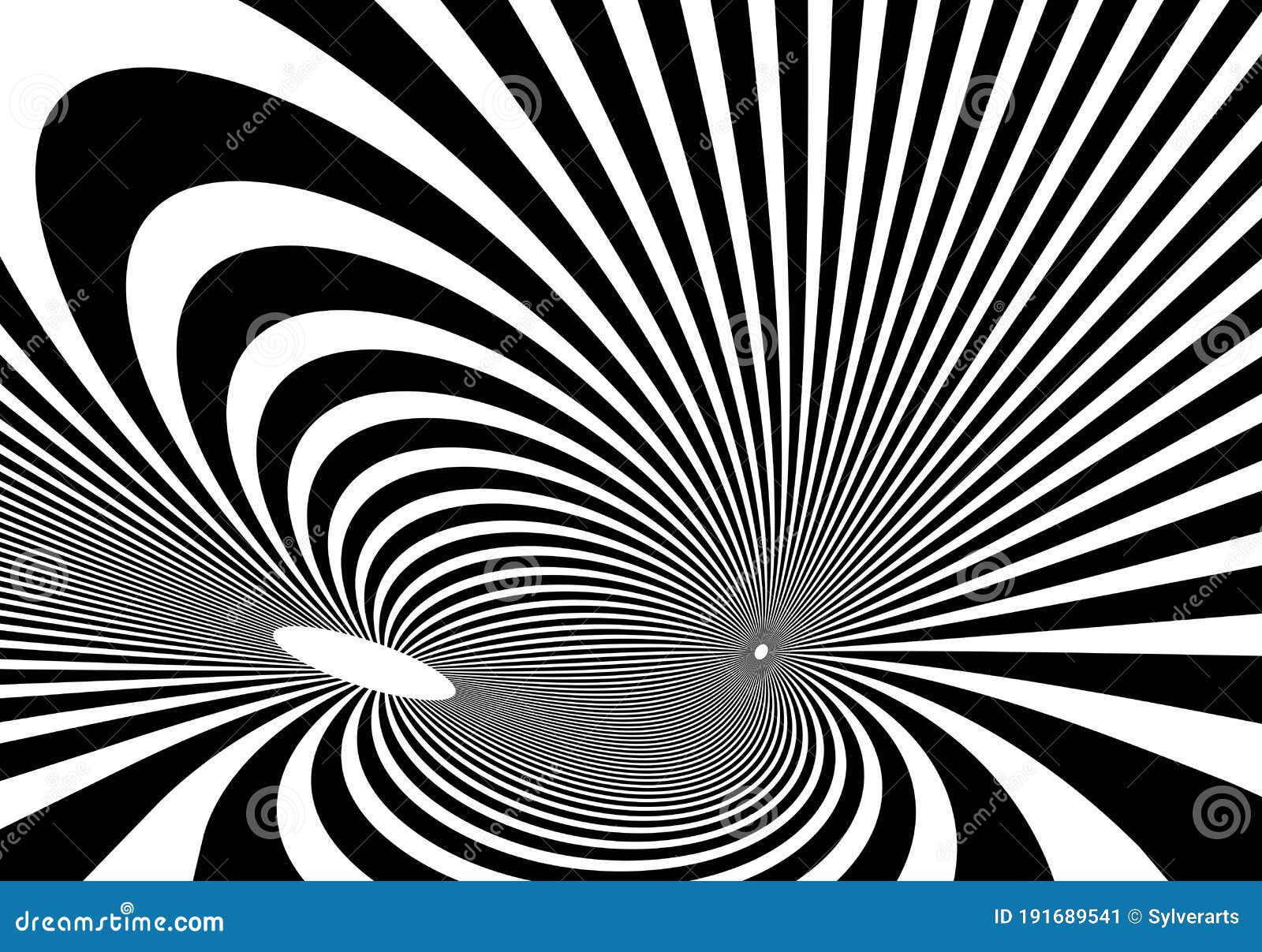 Op Art Distorted Perspective Black and White Lines in 3D Motion ...