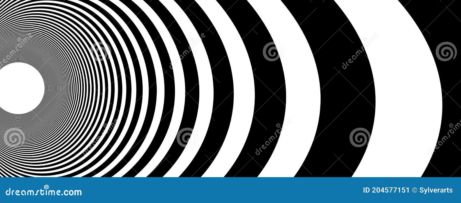 Op Art Distorted Perspective Black And White Lines In 3D Motion ...