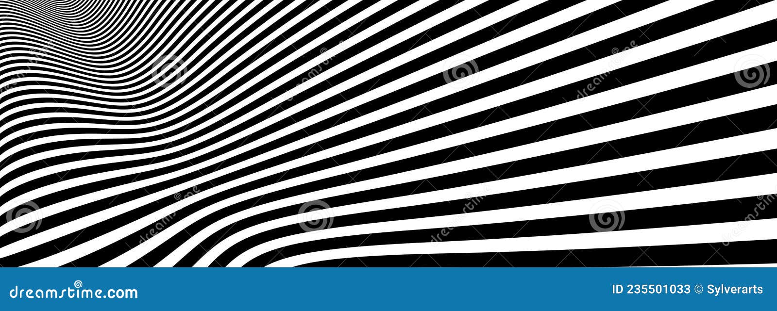 Op Art Distorted Perspective Black and White Lines in 3D Motion ...