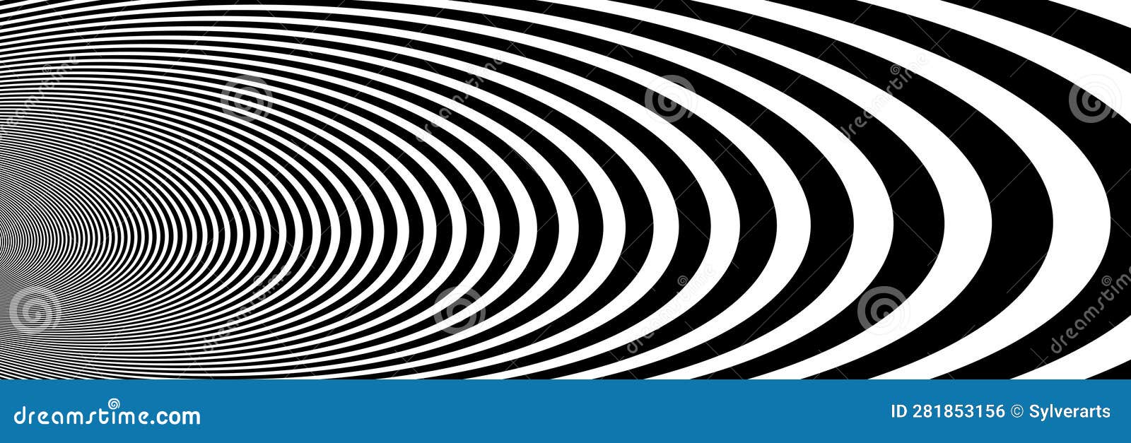 Op Art Distorted Perspective Black and White Lines in 3D Motion ...