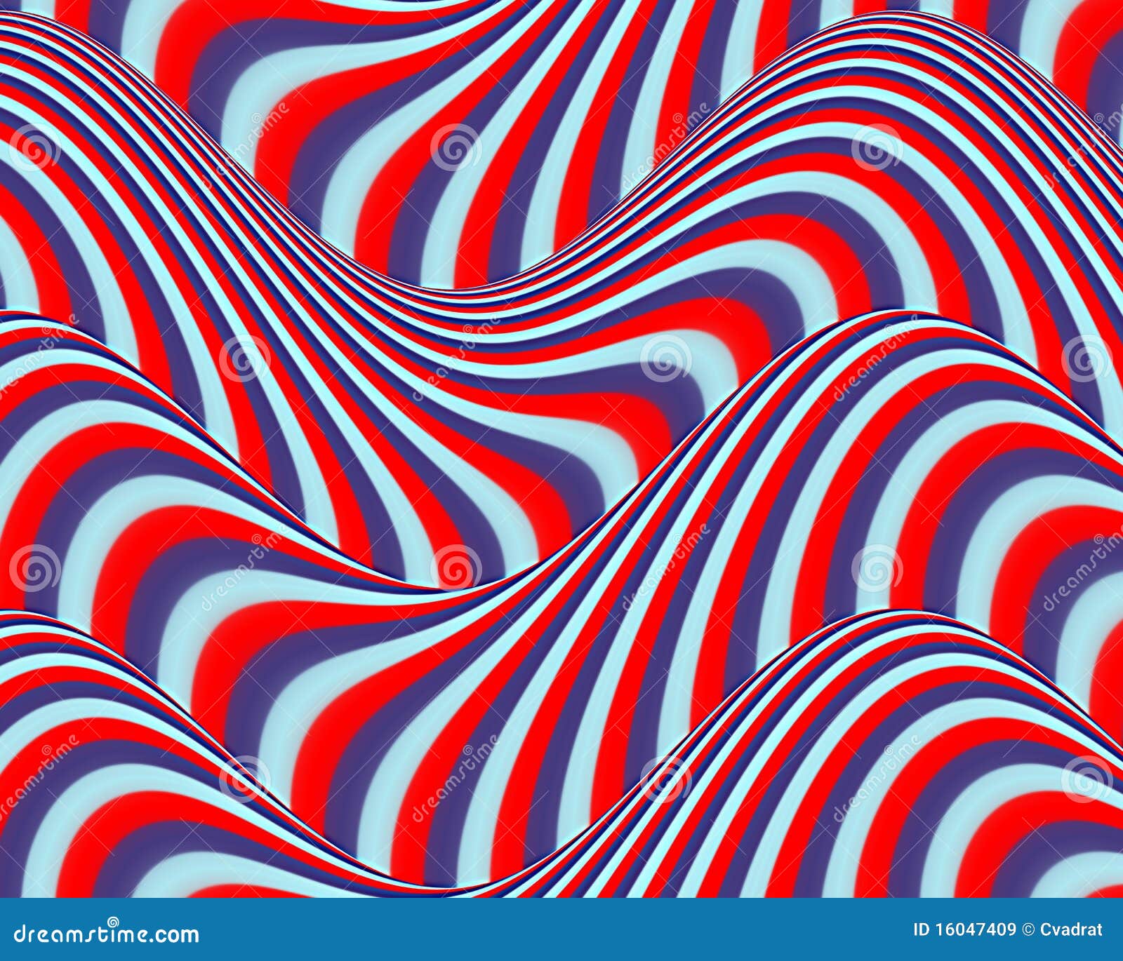Op Art Flowing Stripes Red Blue Light Blue Stock Illustration ...