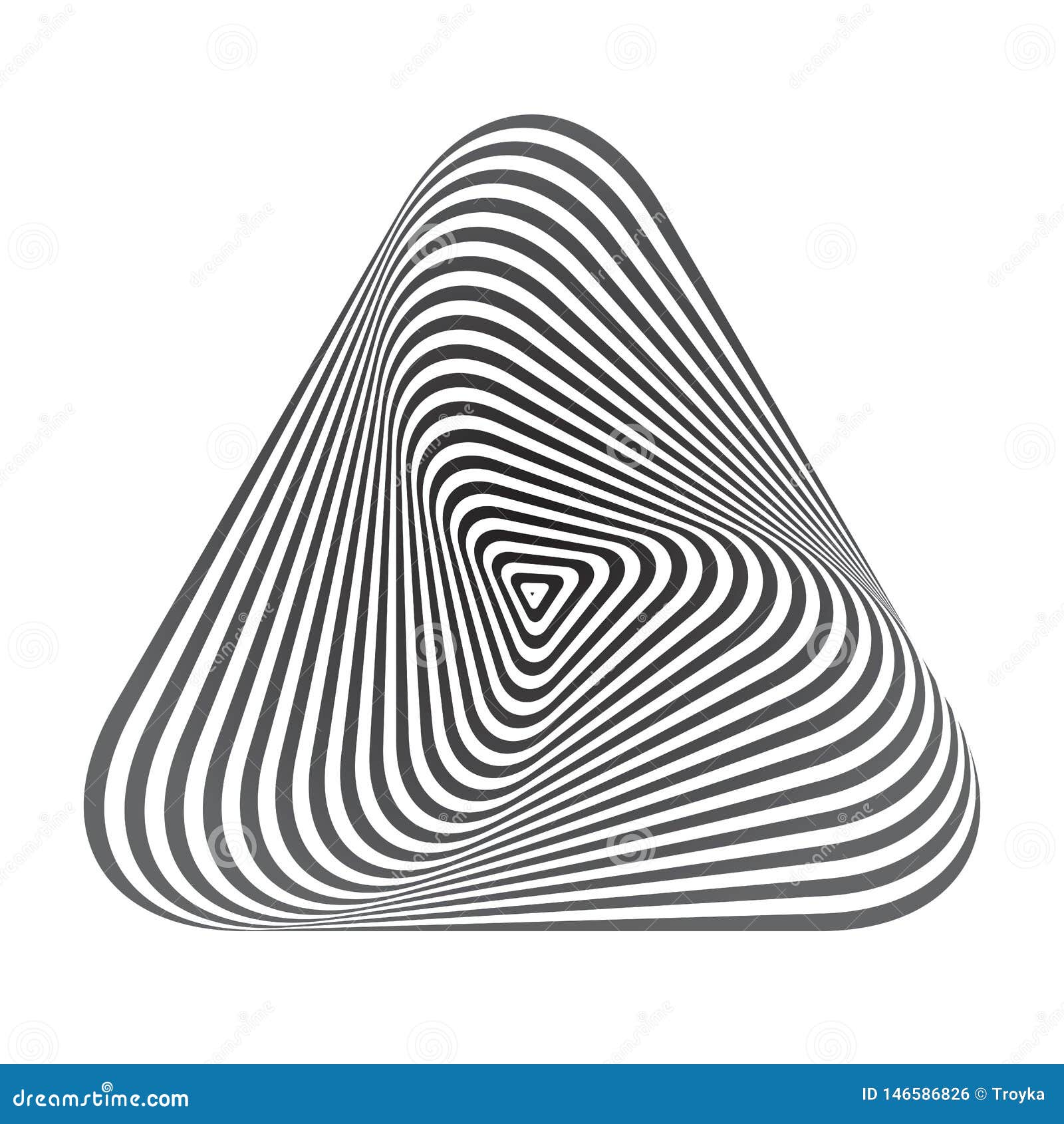 Op Art Geometric Design Element. Triangle Stock Vector - Illustration ...