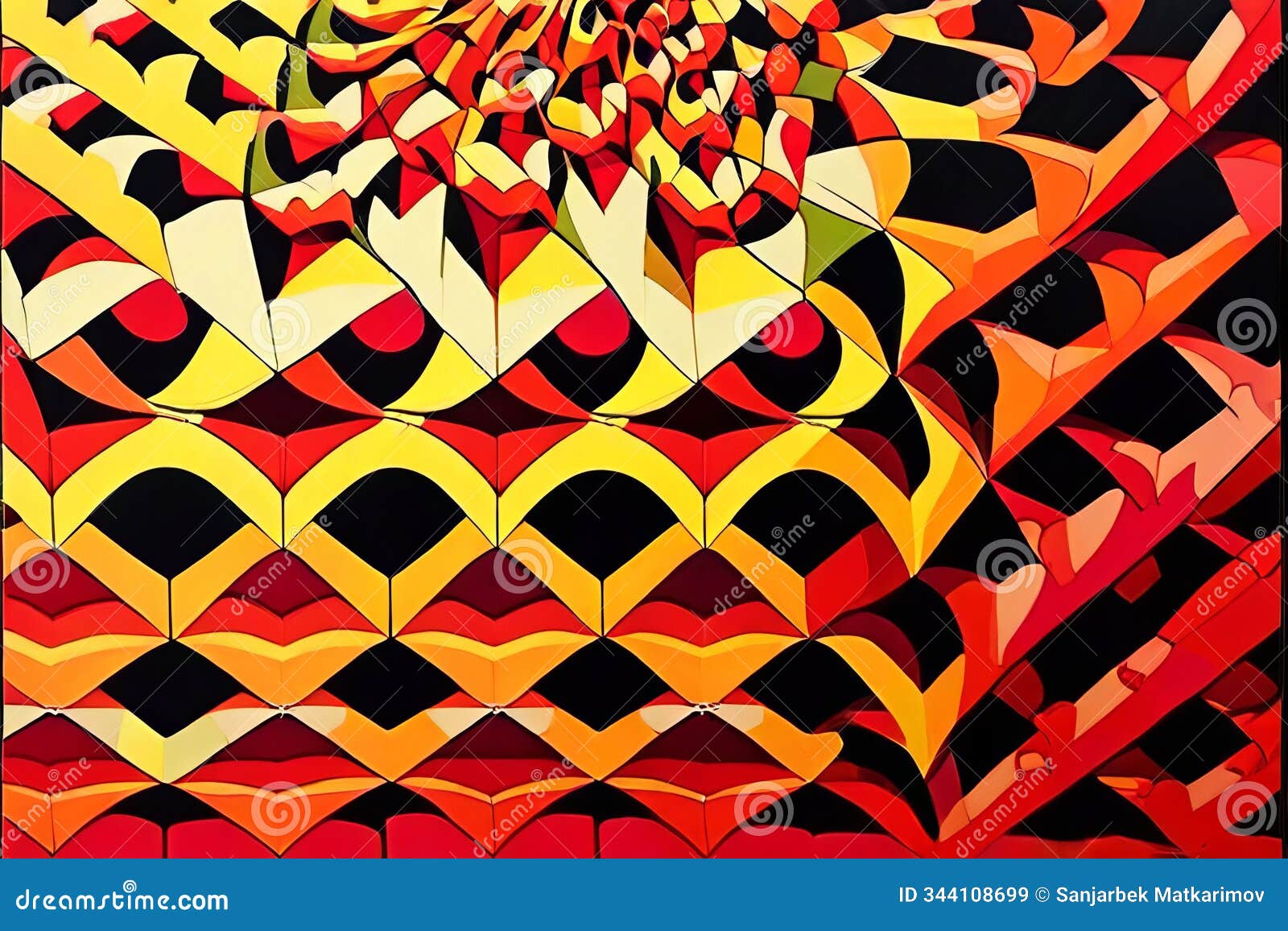 Op Art Geometric Patterns and Colors that Create Optical Illusio Stock ...