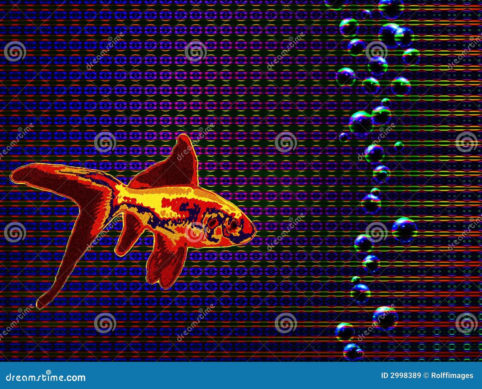 Op Art Gold fish stock illustration. Illustration of psychedelic - 2998389