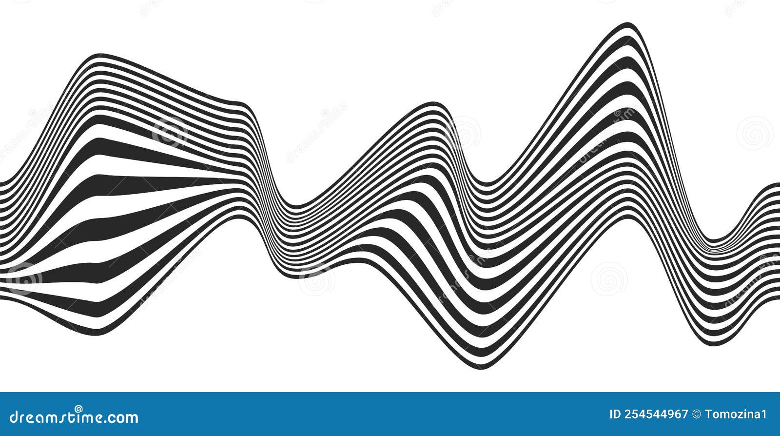 Op Art Illusion with Black Lines Stock Vector - Illustration of blend ...