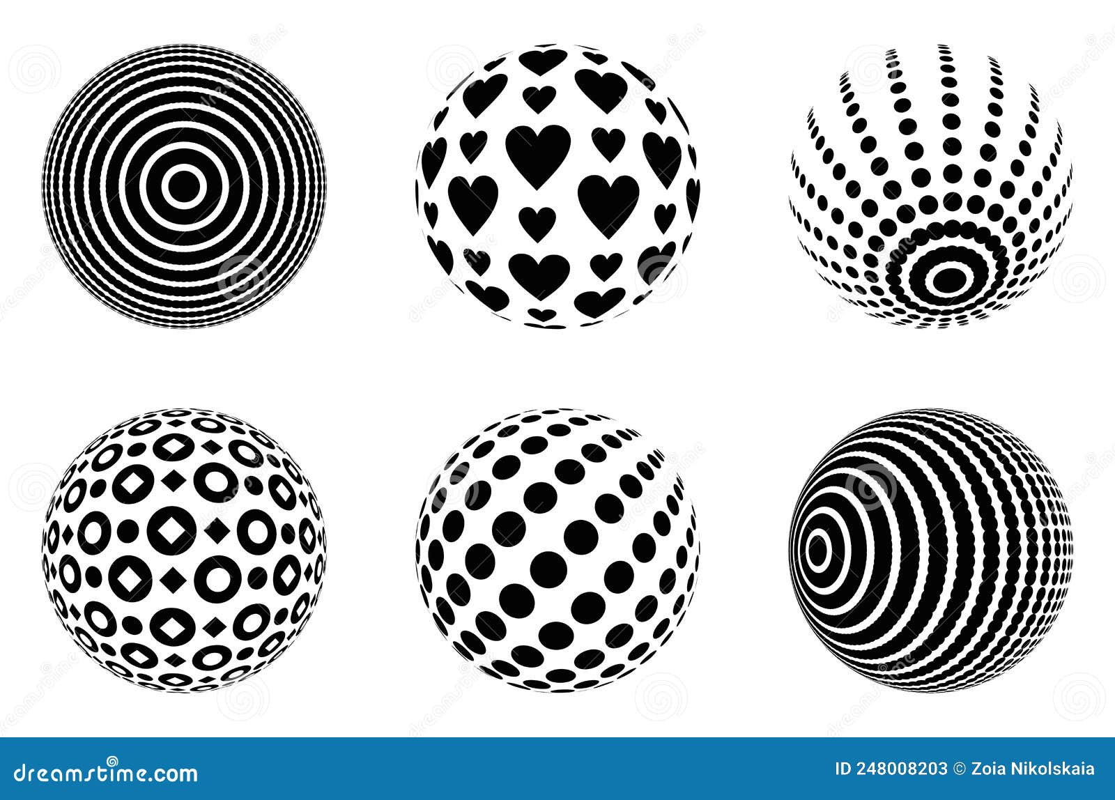 Op Art Optical Illusion 3d Shape Point Circle Stock Vector ...