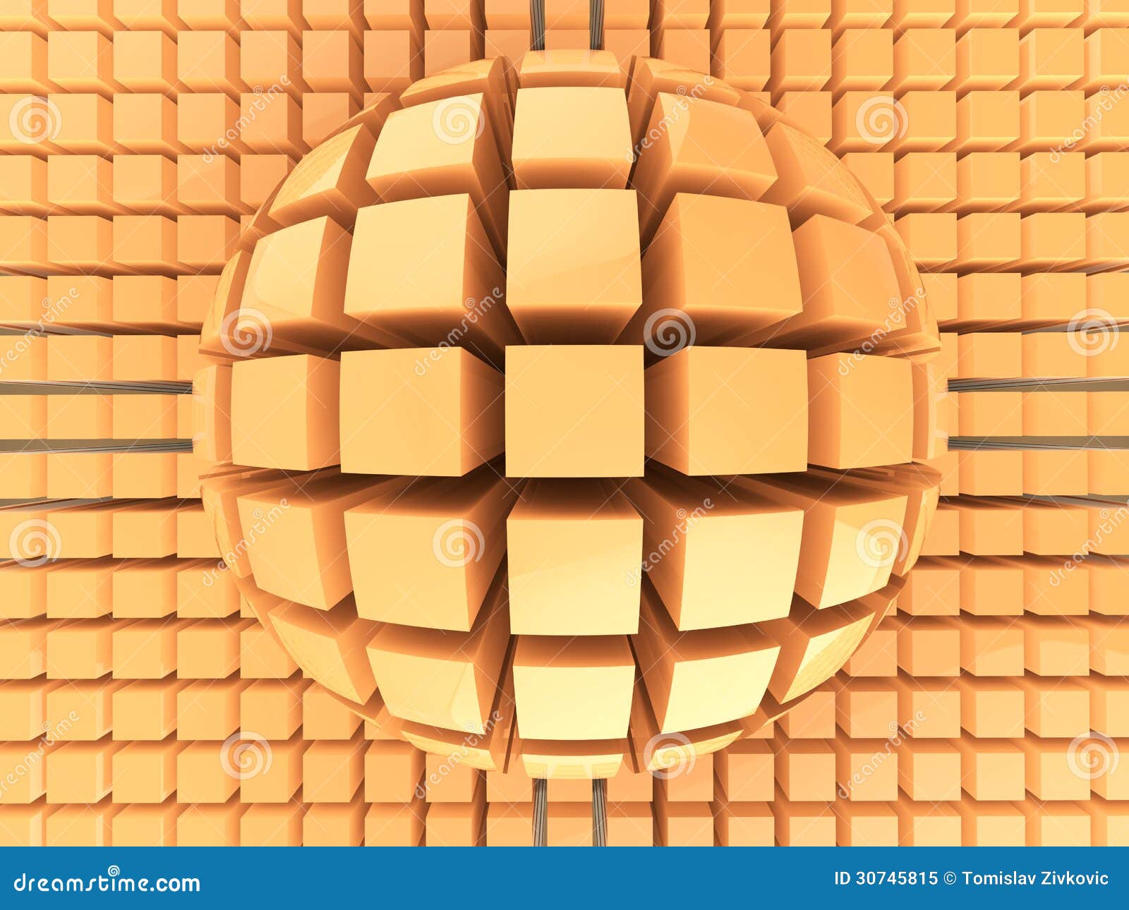 Op Art Orange Color Sphere Pattern Stock Illustration - Illustration of ...