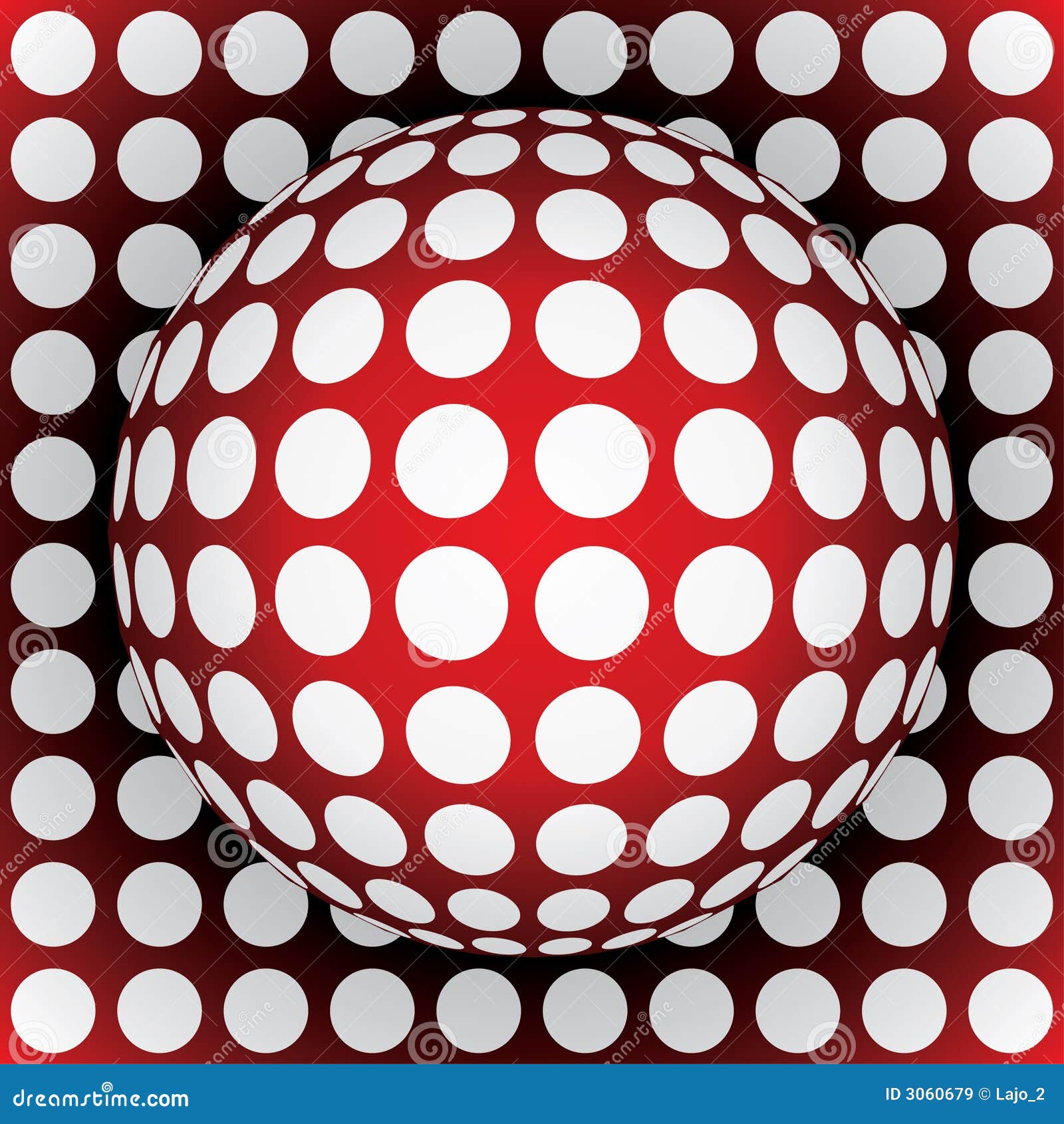 Op-art red sphere stock vector. Illustration of isolated - 3060679