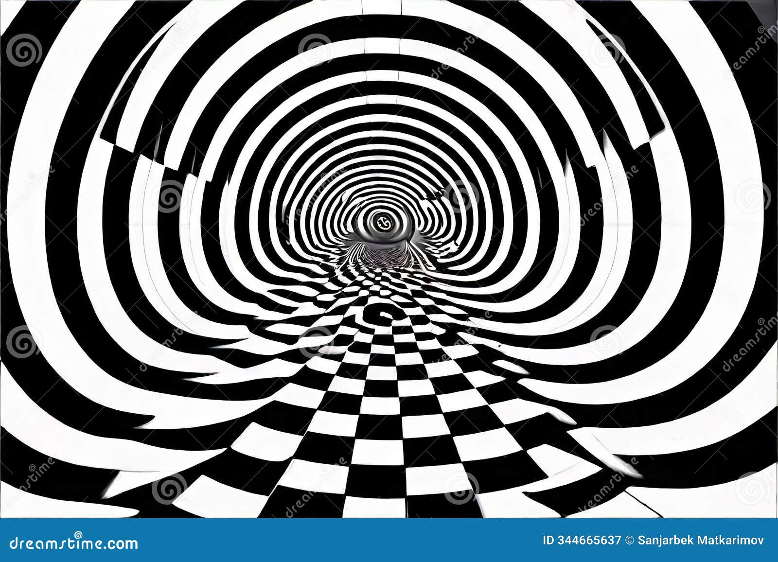 Op Art Welcome Black and White Patterns Creating an Optical Illu Stock ...