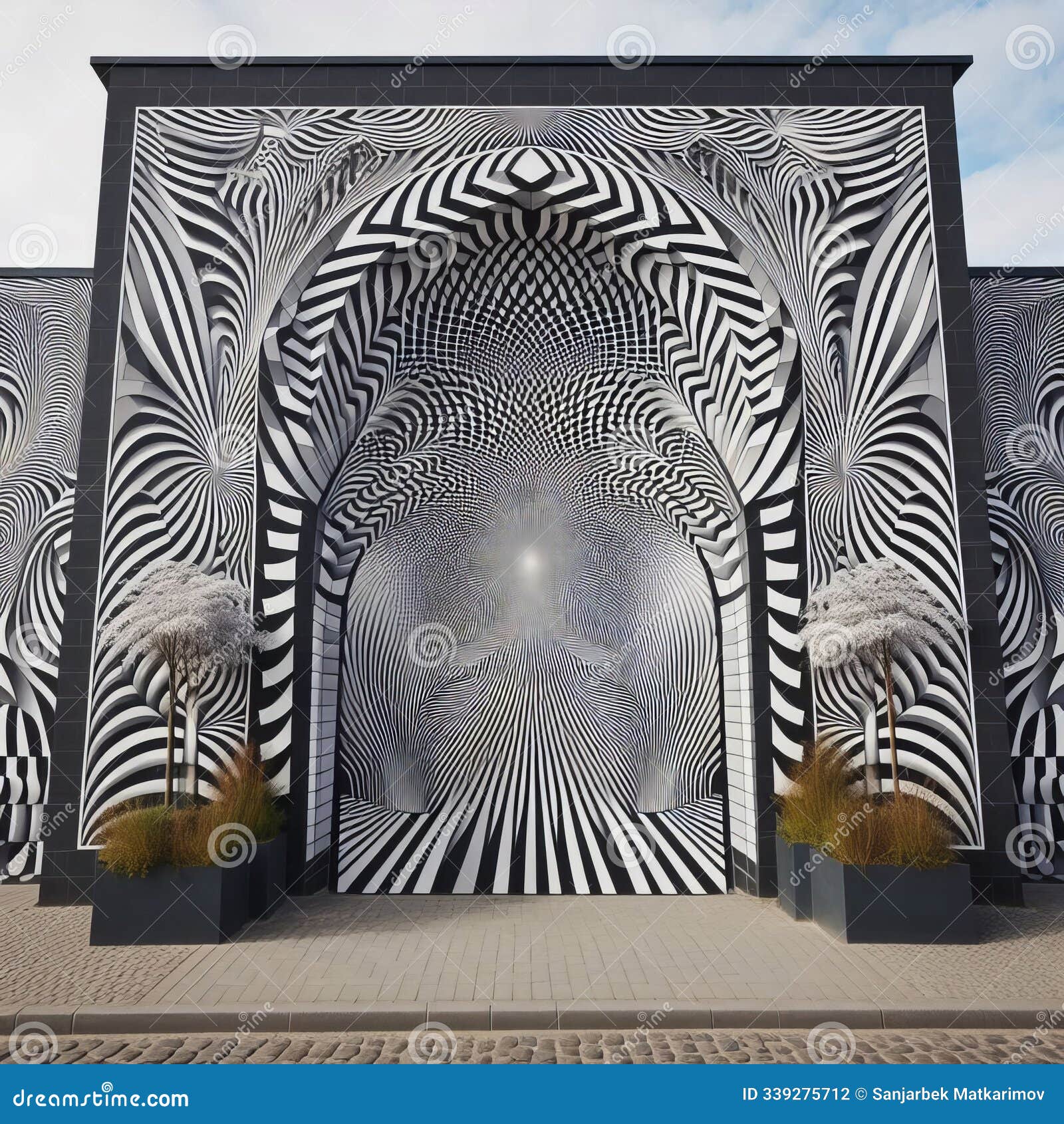 Op Art Welcome Black and White Patterns Creating an Optical Illu Stock ...