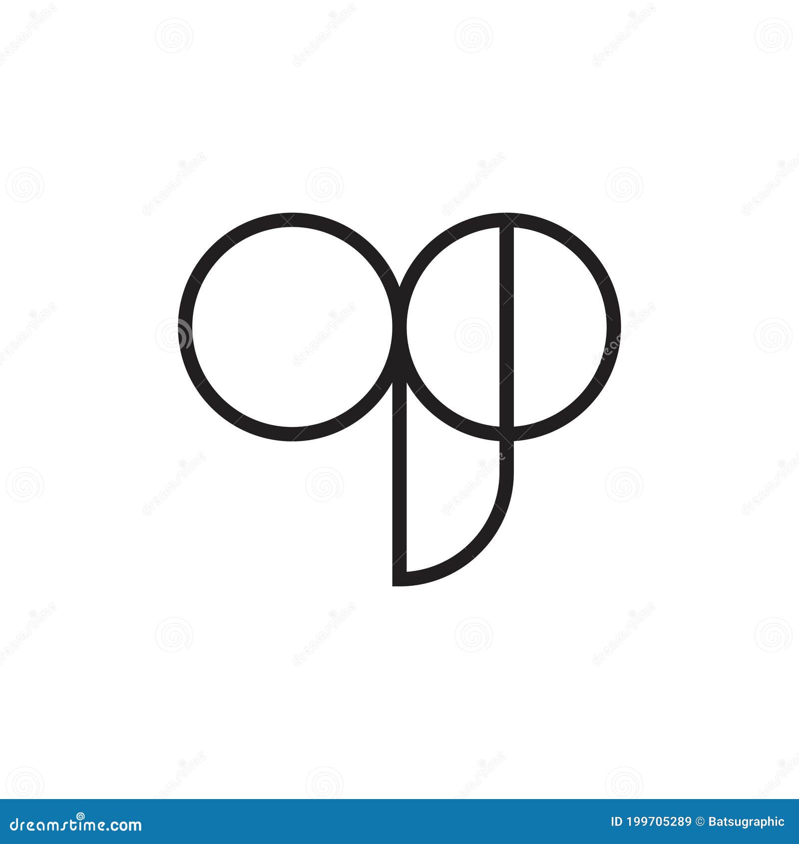 Op Initial Letter Vector Logo Icon Stock Vector - Illustration of ...