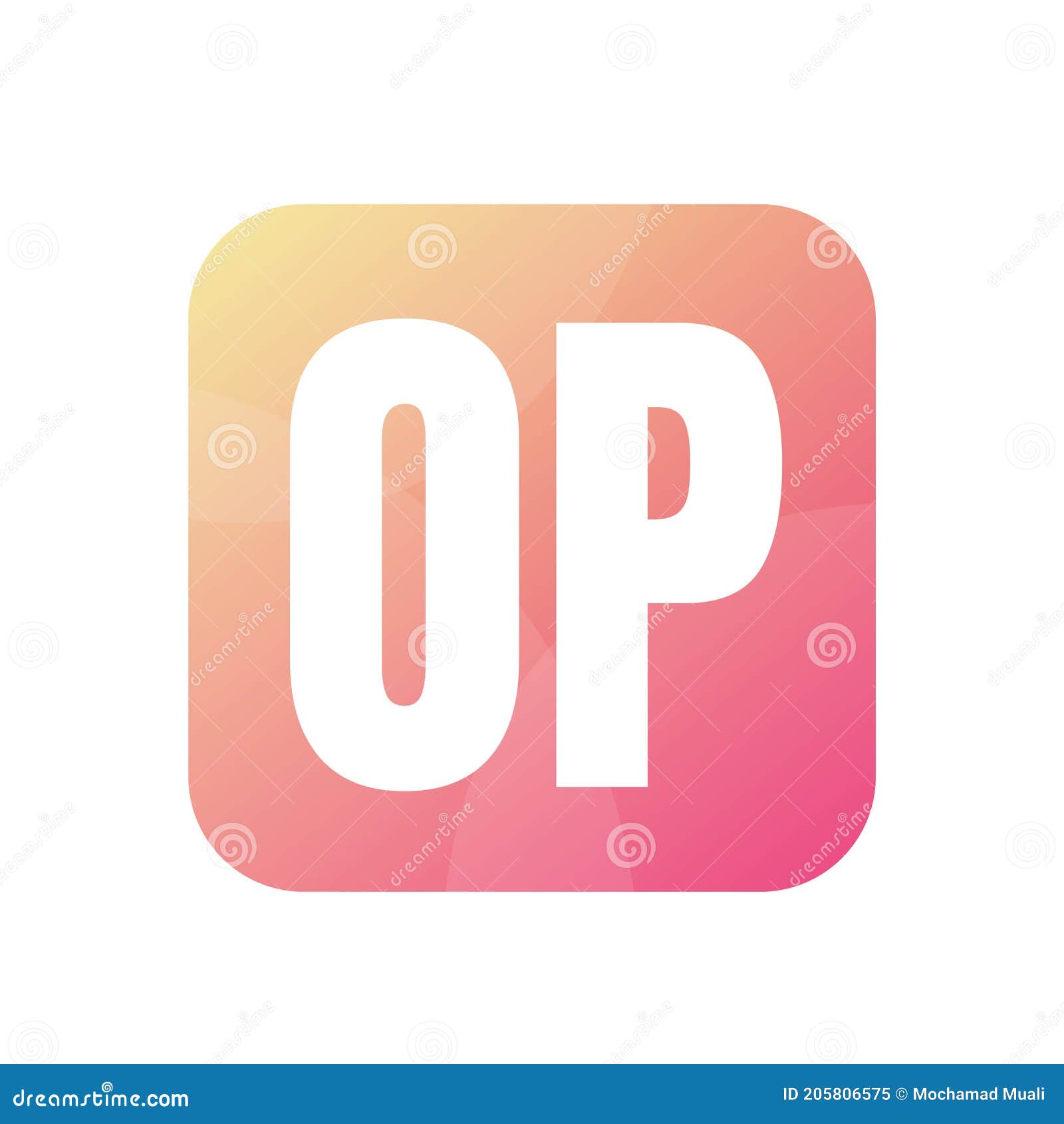 OP Letter Logo Design with Simple Style Stock Vector - Illustration of ...