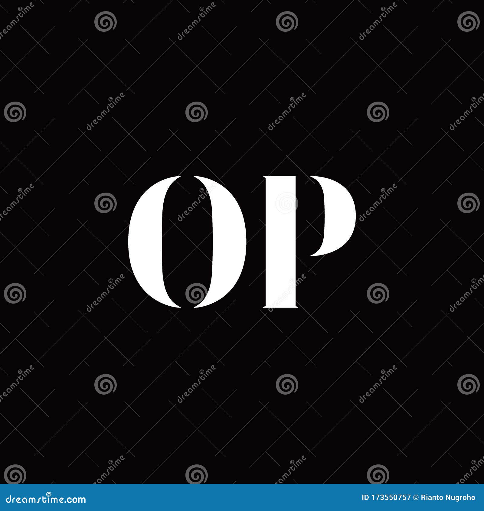 OP Logo Letter Initial Logo Designs Template Stock Vector ...