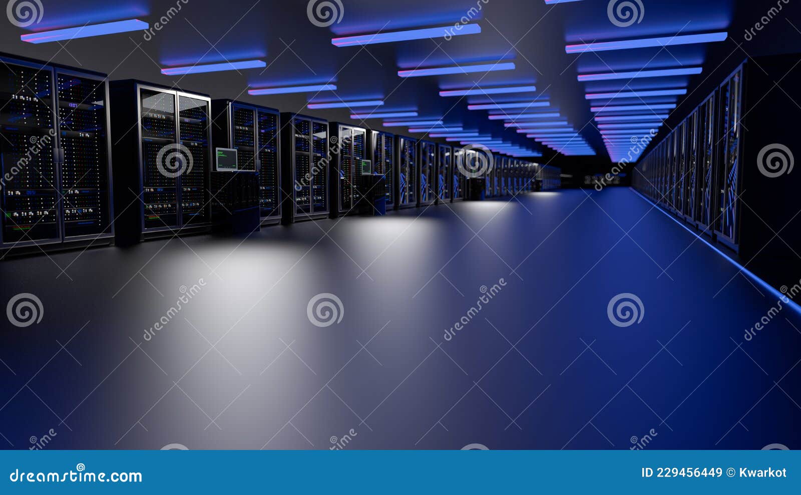Op Rackmontage Gebaseerde Console in Datacenter Van Serverruimte ...