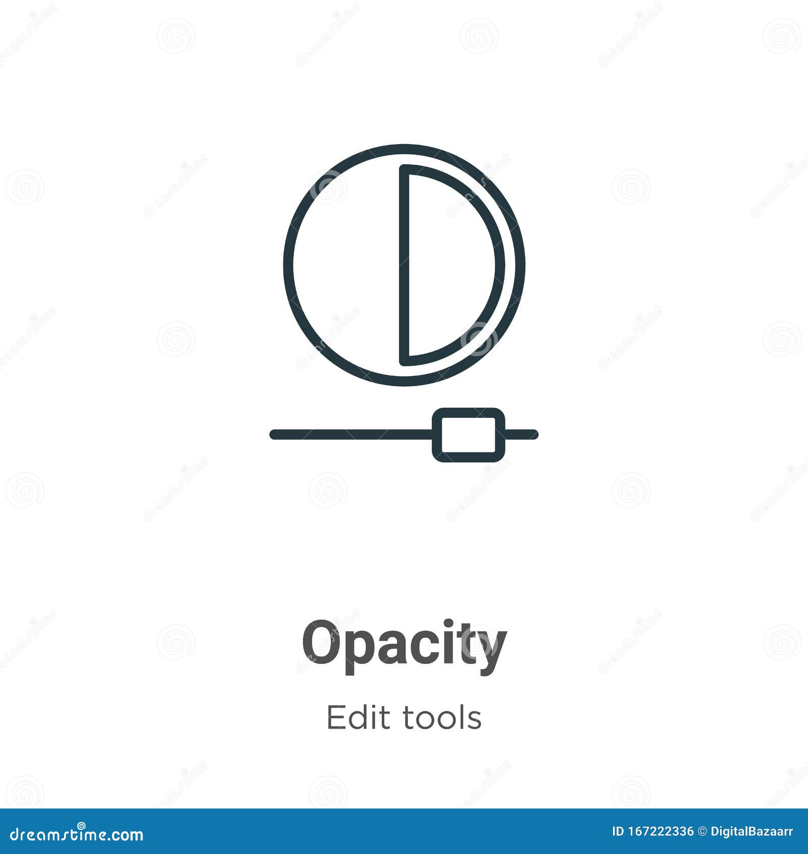 Opacity Outline Vector Icon. Thin Line Black Opacity Icon, Flat Vector ...