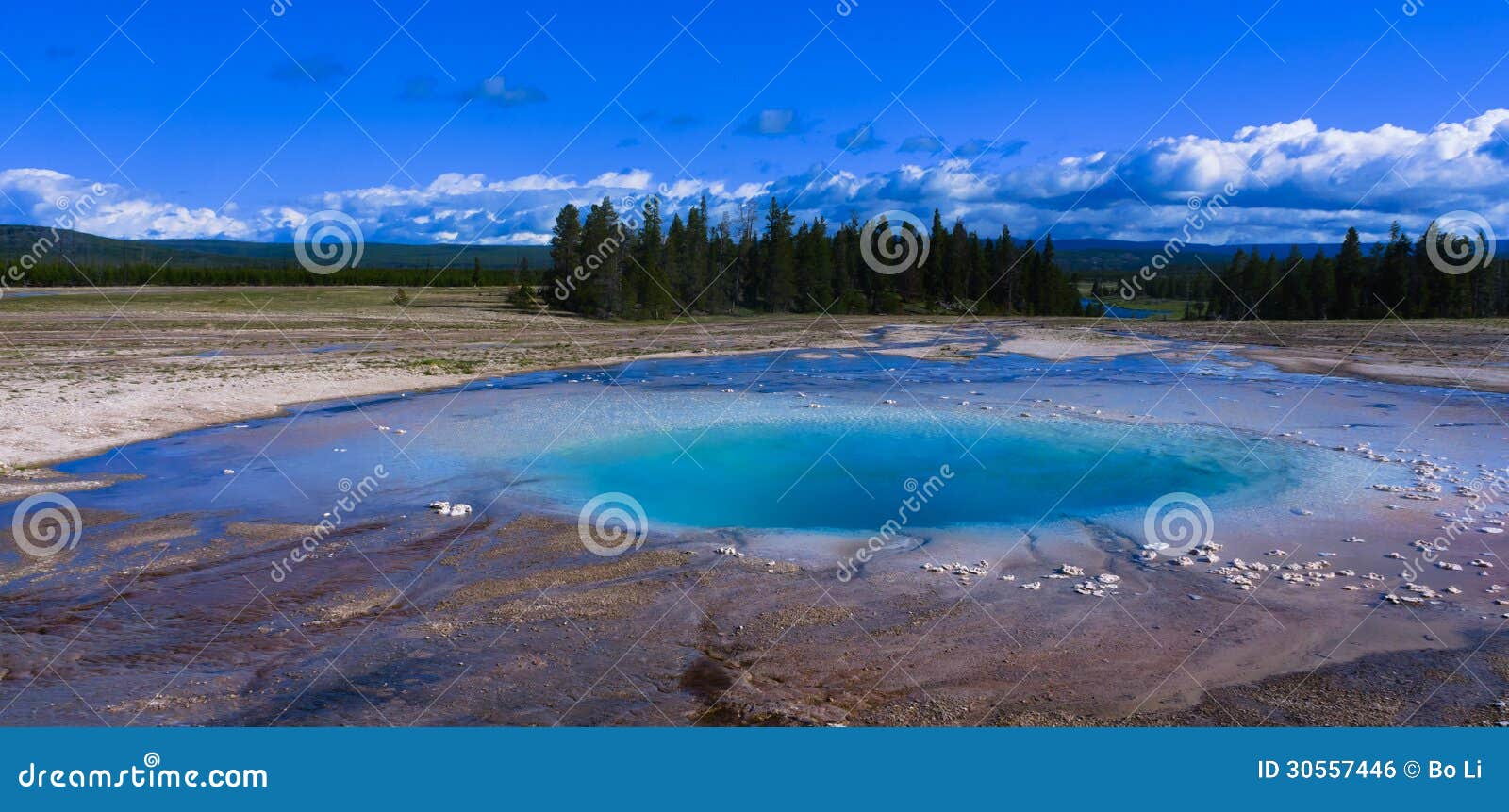 Opal Pool of Yellow Stone National Park Stock Photo - Image of deep ...
