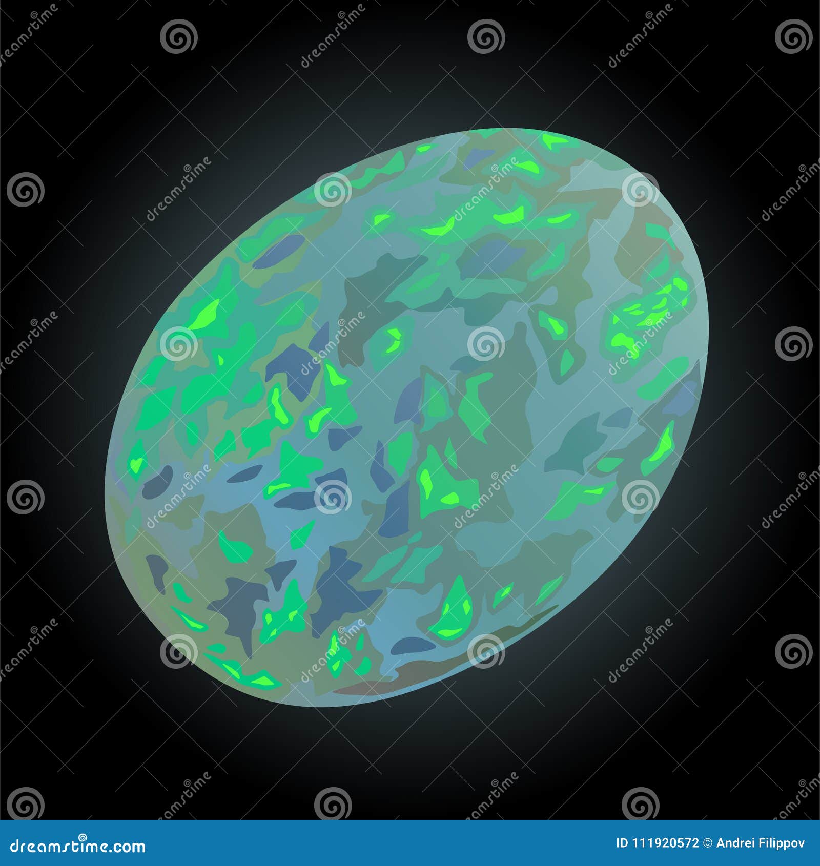 Opala branca brilhante ilustração do vetor. Ilustração de elipse ...