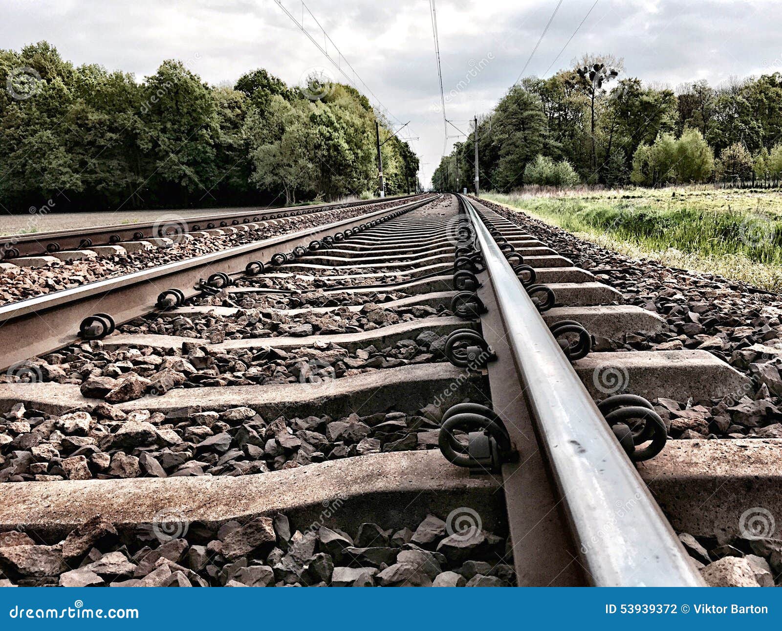 Railway Receding into the Distance Stock Photo - Image of architecture ...