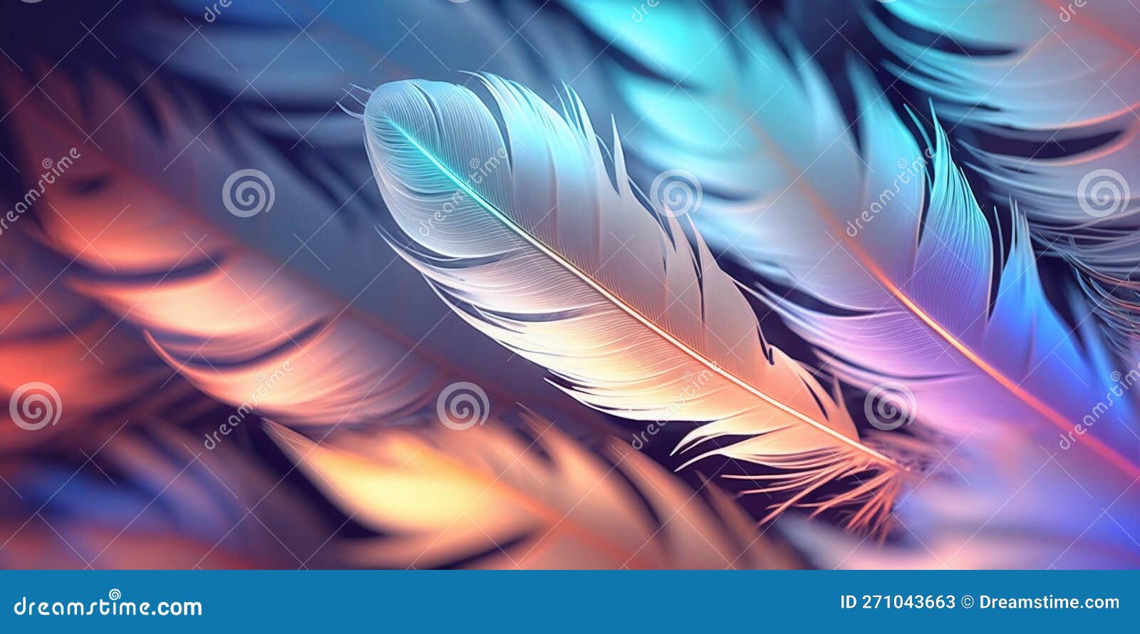 Opalescent Feathers Pattern, Close-up, Beautiful Background Stock ...