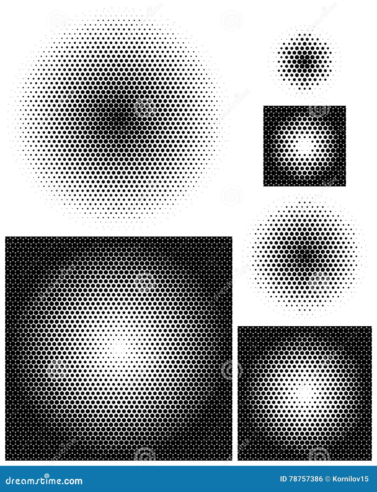 Opaque Radial Gradients In The Most Perfectly Dense Arrangement Stock ...